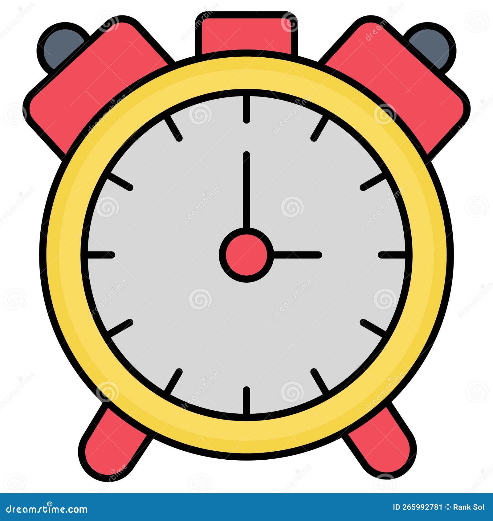 Alarm Clock Which Can Easily Edit or Modify Stock Vector - Illustration ...