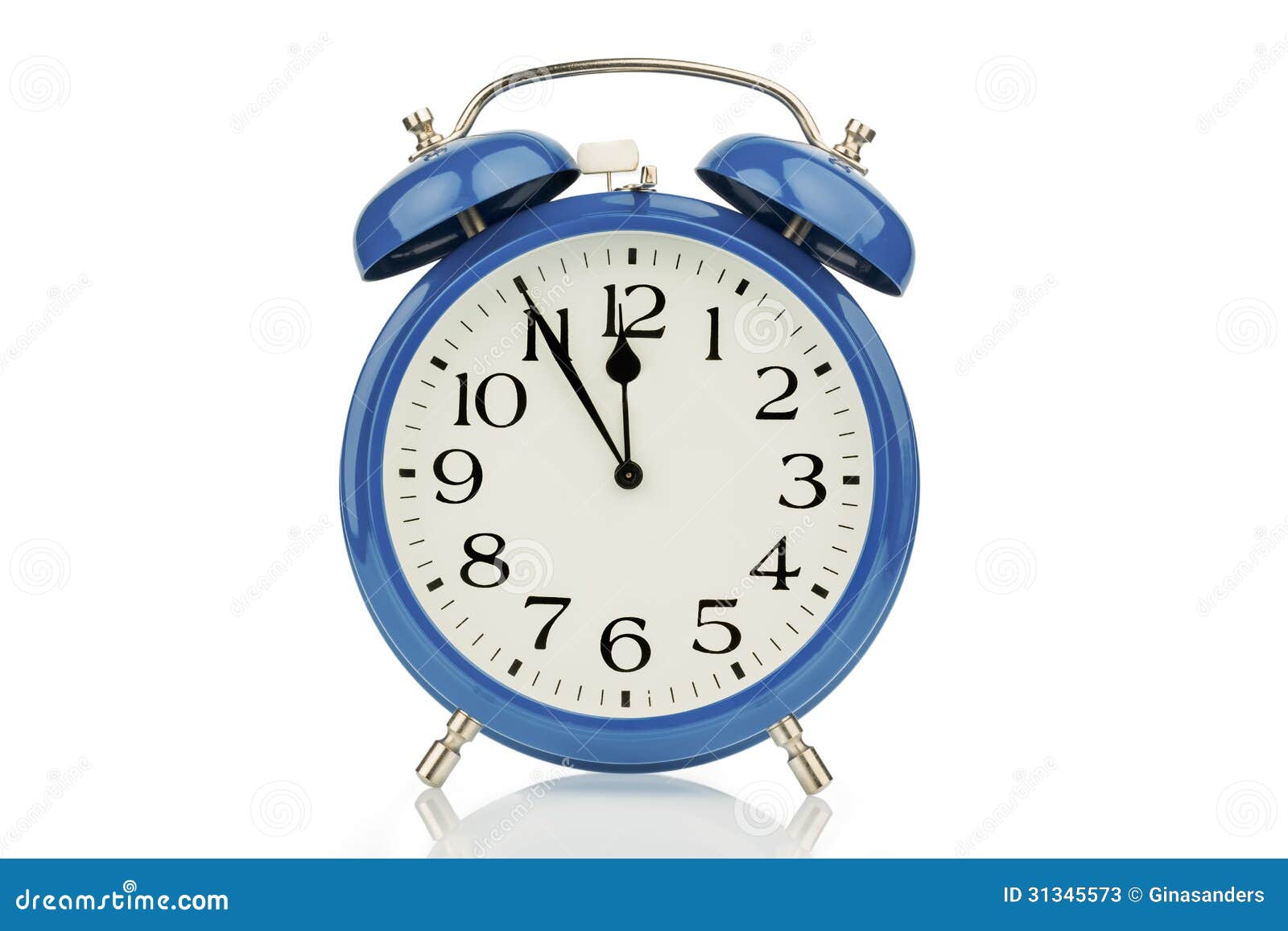 Alarm Clock on White Background Stock Image - Image of clockwise ...