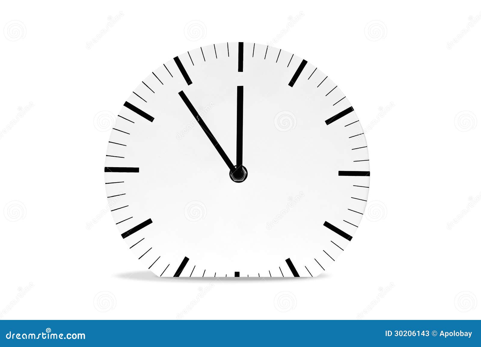 Alarm Clock, White Dial Isolated on White Background Stock Image ...