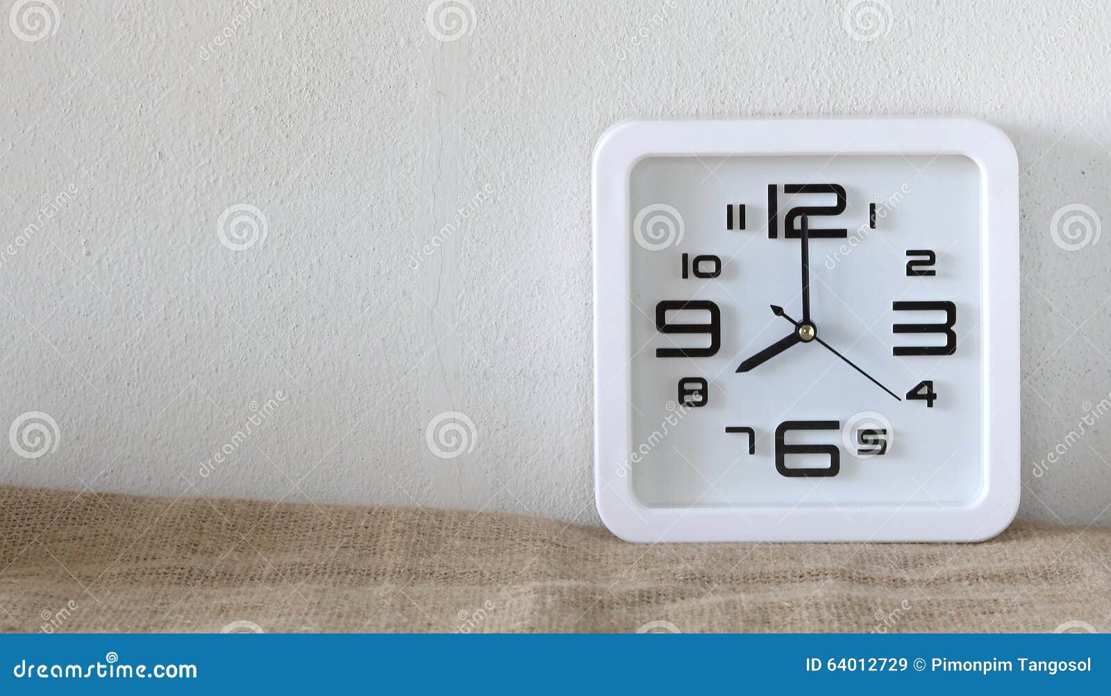 Alarm clock on wood table stock image. Image of eight - 64012729