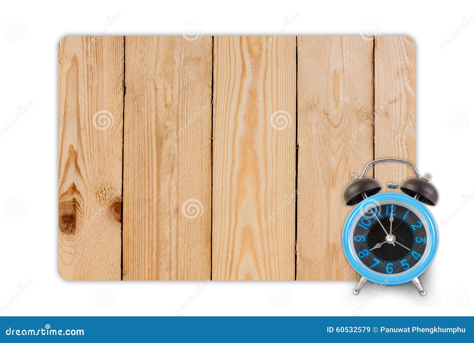Alarm Clock on Wood Texture Background. Stock Image - Image of waking ...