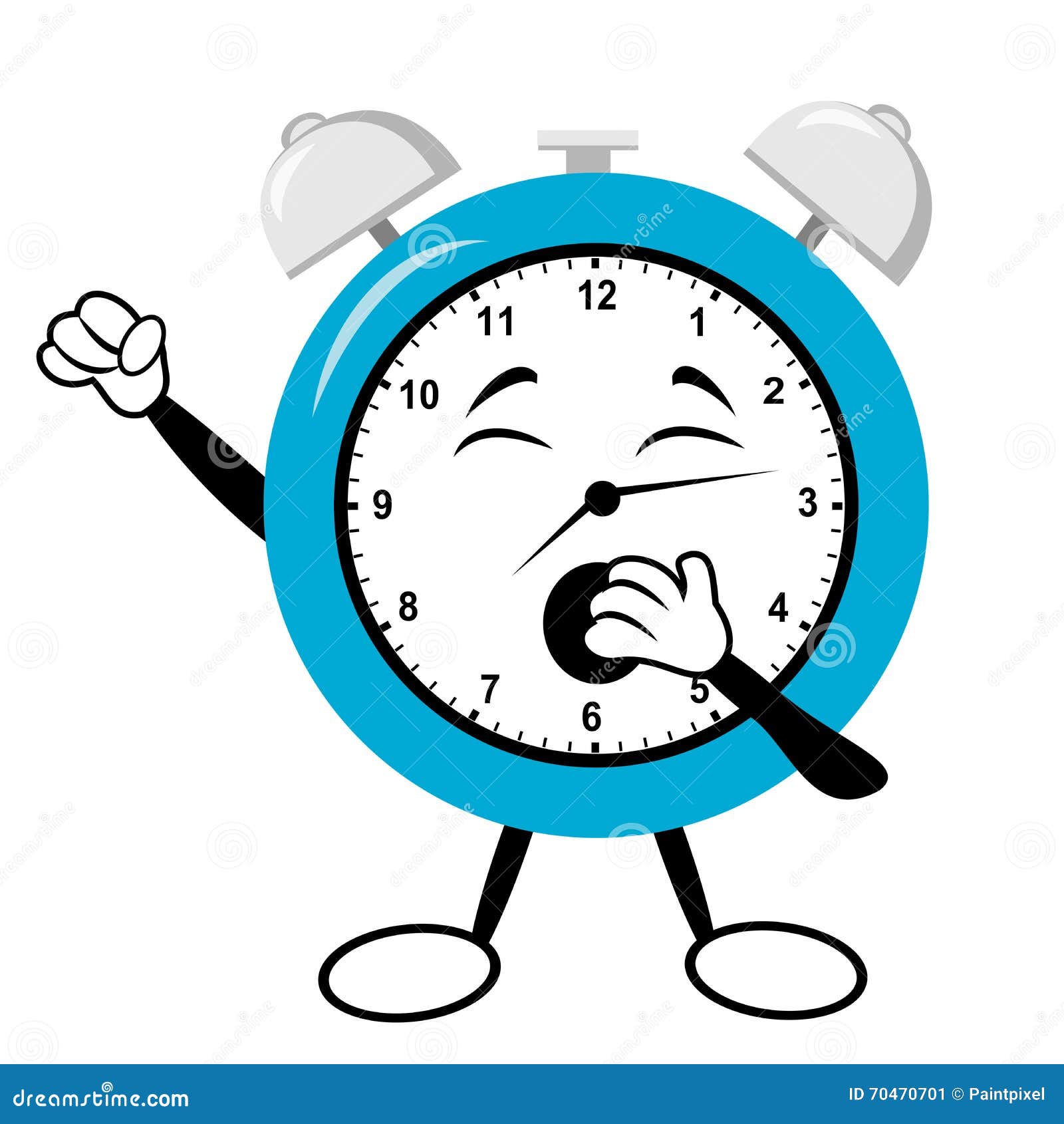 Yawning Alarm Clock Cartoon Stock Illustration | CartoonDealer.com ...