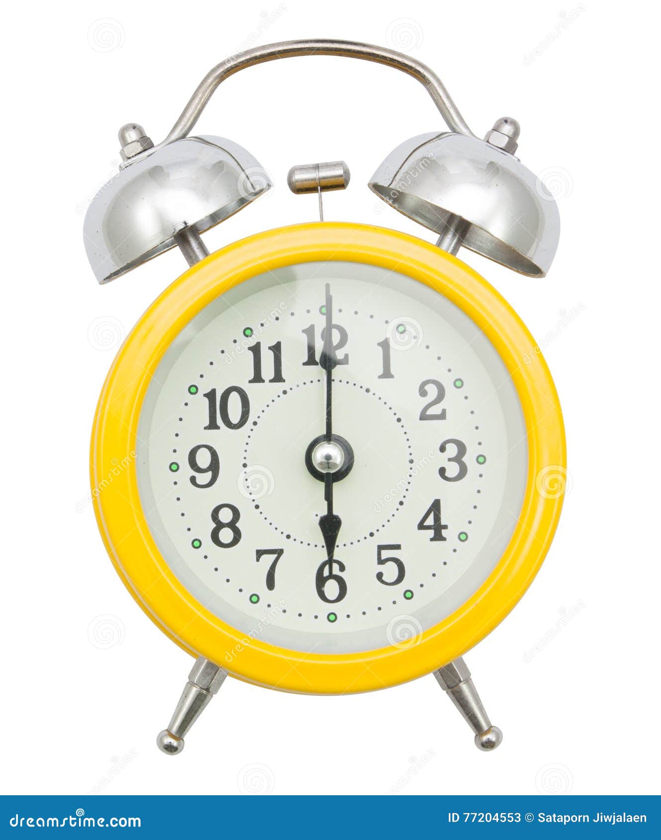 Alarm Clock Yellow Isolated Stock Image - Image of object, sport: 77204553