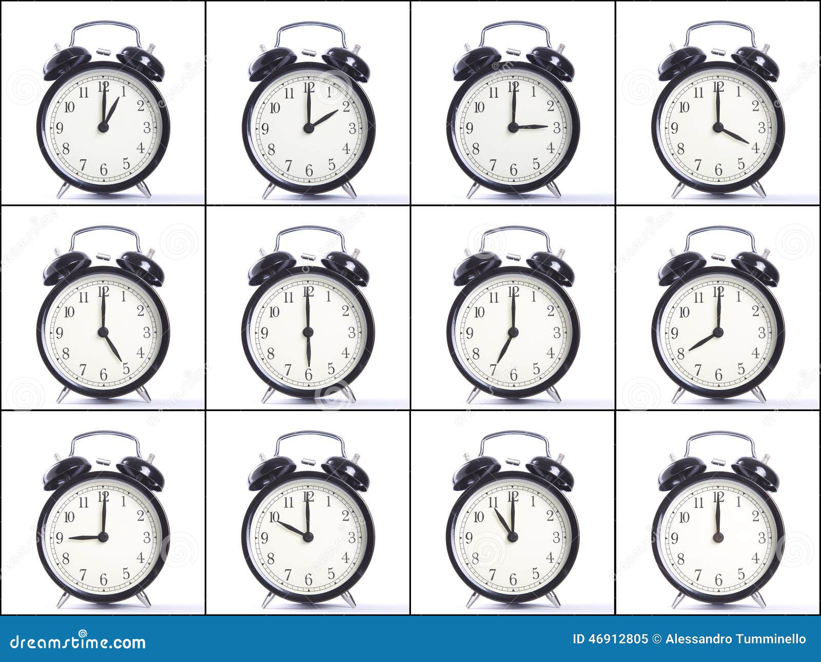Alarm clocks stock image. Image of bluebell, afternoon - 46912805