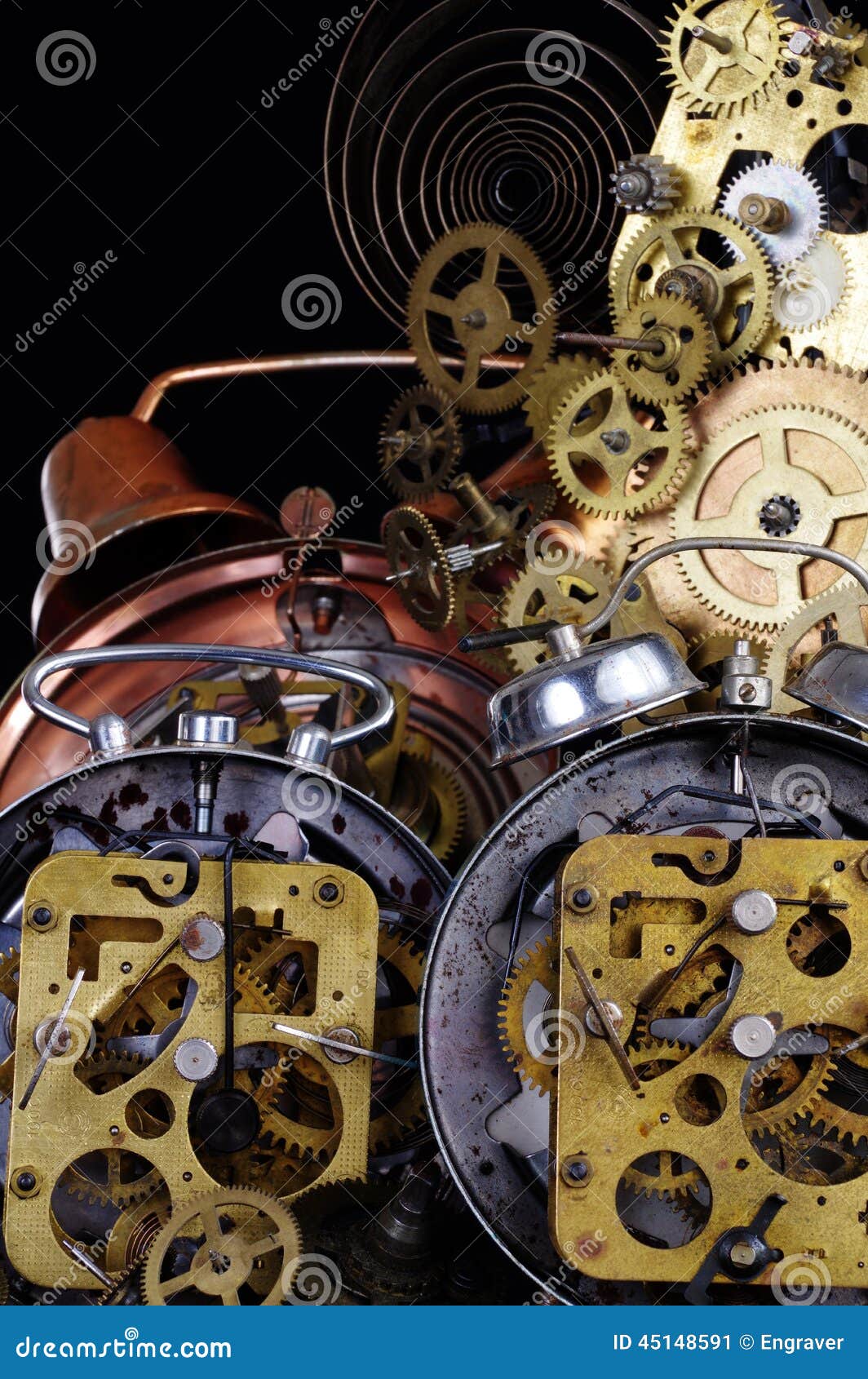 Alarm clocks details 6 stock image. Image of black, details - 45148591