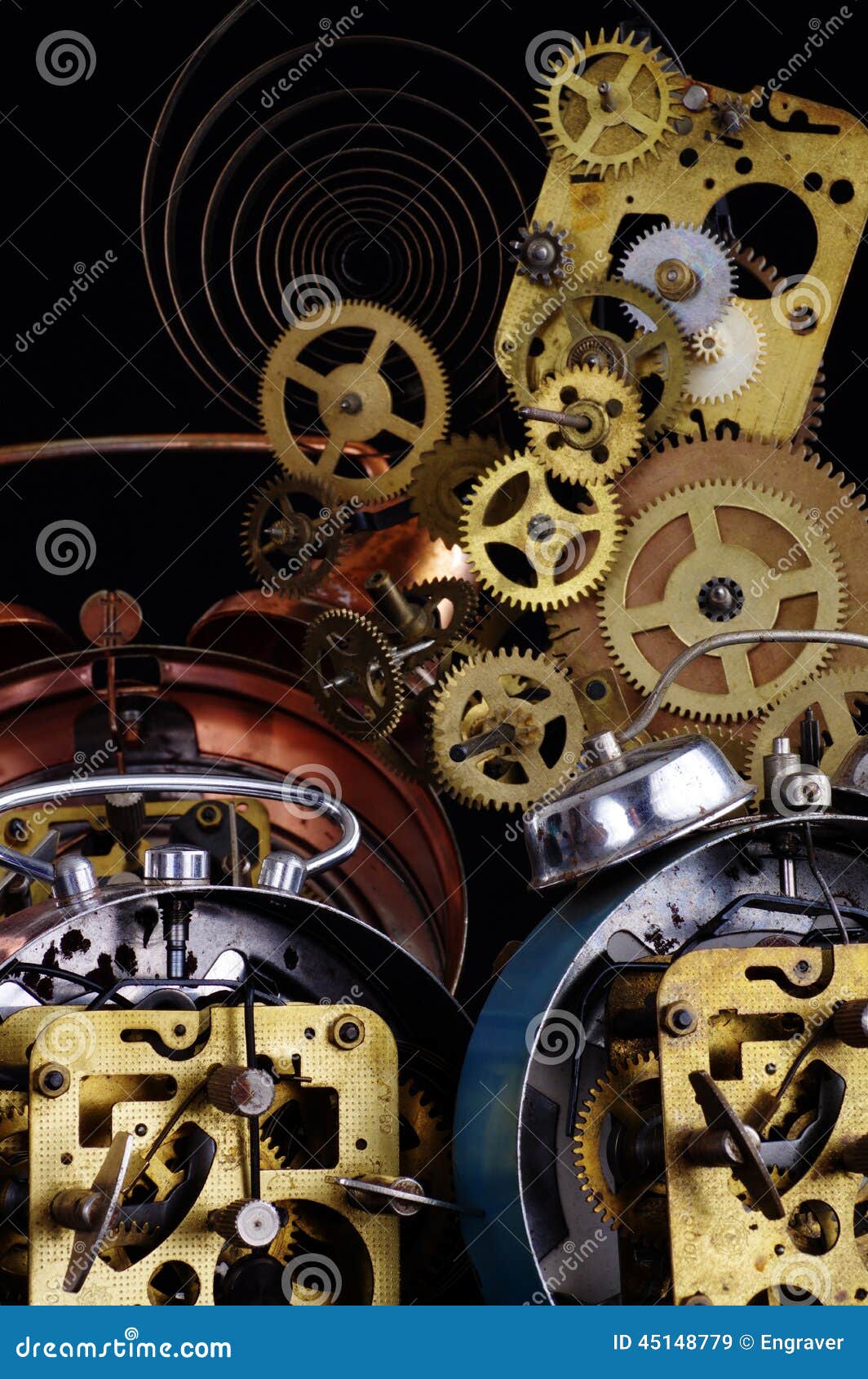 Alarm clocks details 4 stock image. Image of classical - 45148779