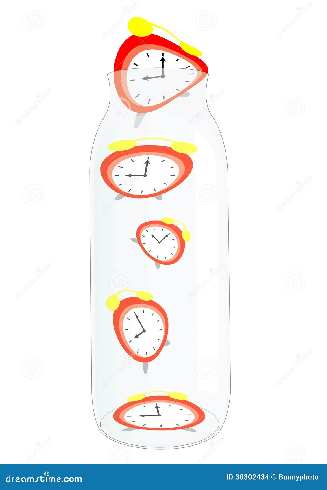 Time in the bottle stock vector. Illustration of time - 30302434