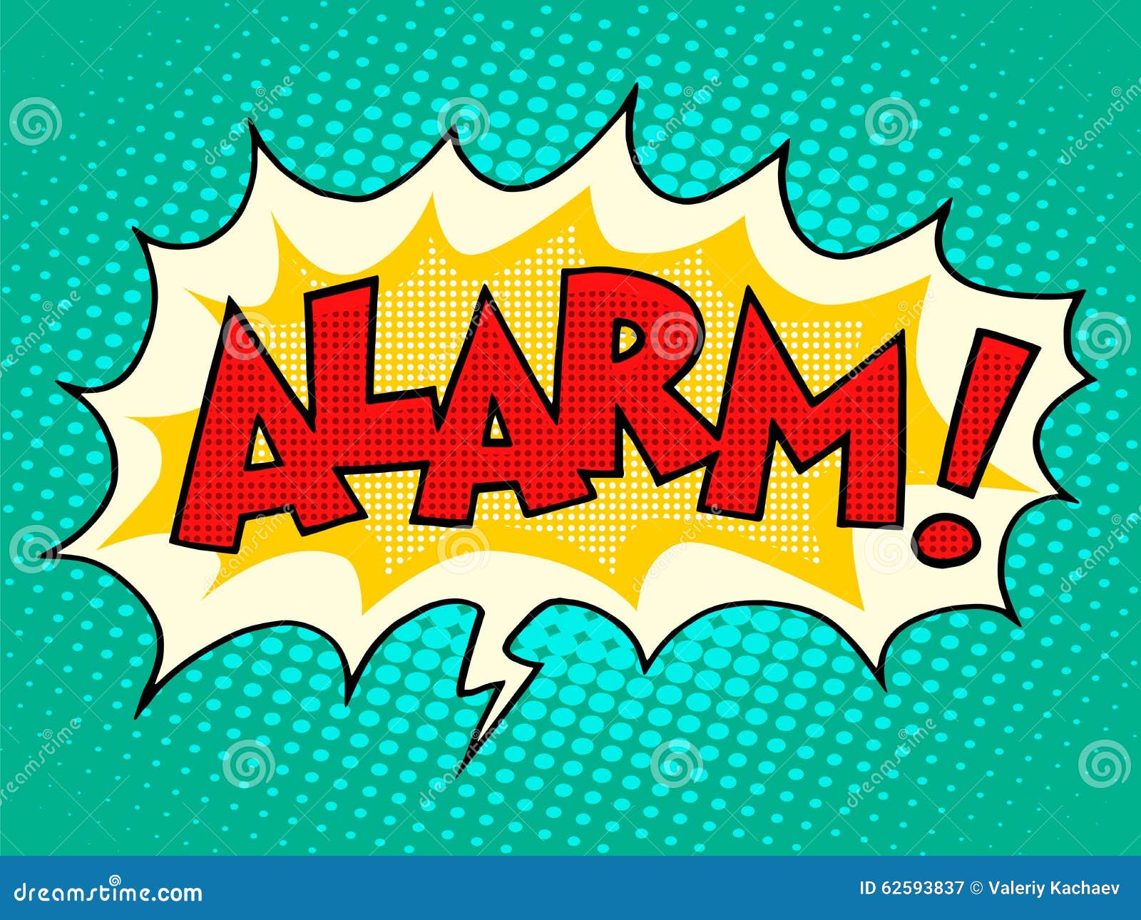 Alarm comic text bubble stock vector. Illustration of modern - 62593837