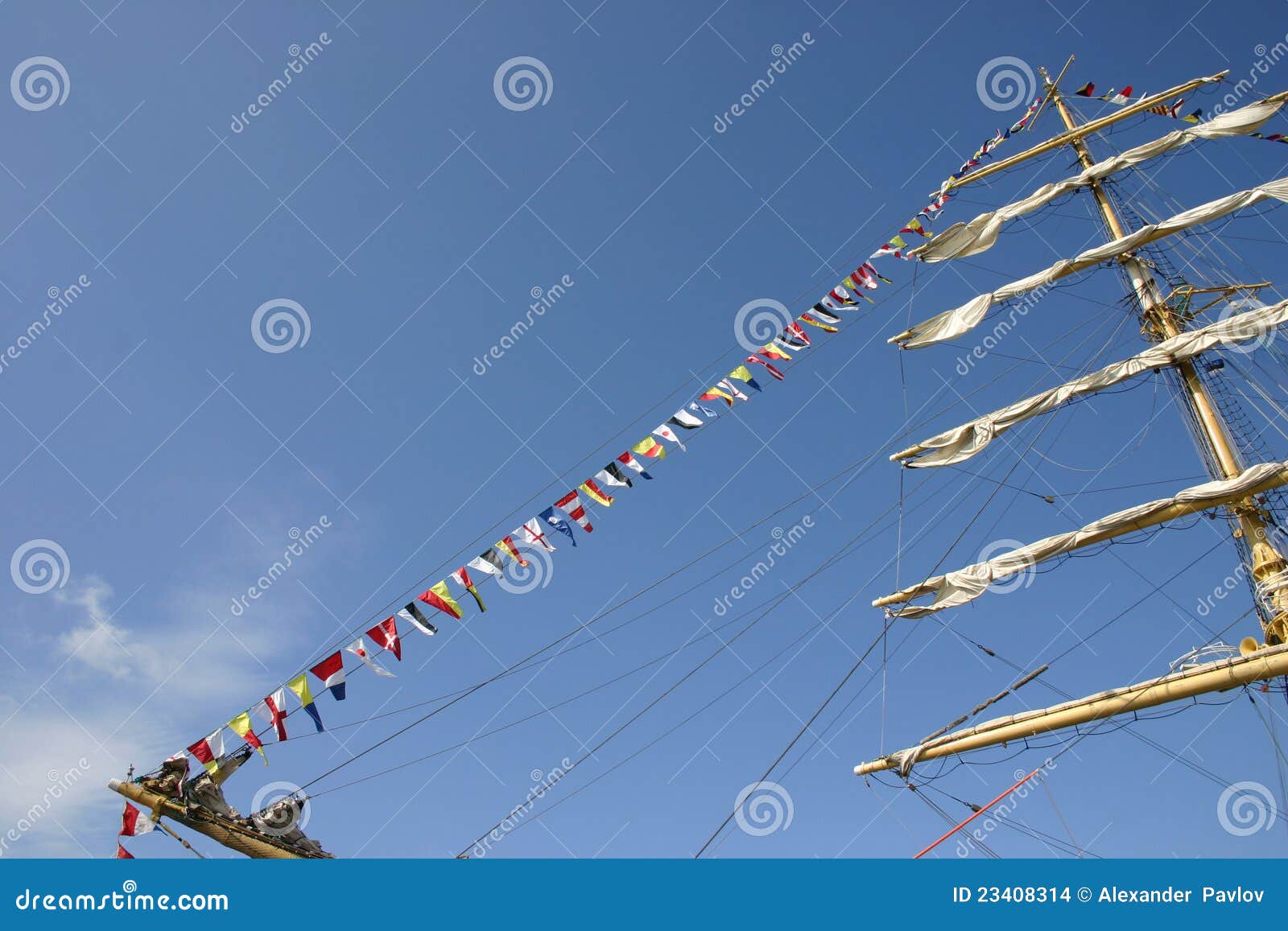 Alarm Flags of a Sailing Vessel Stock Photo - Image of alexander ...