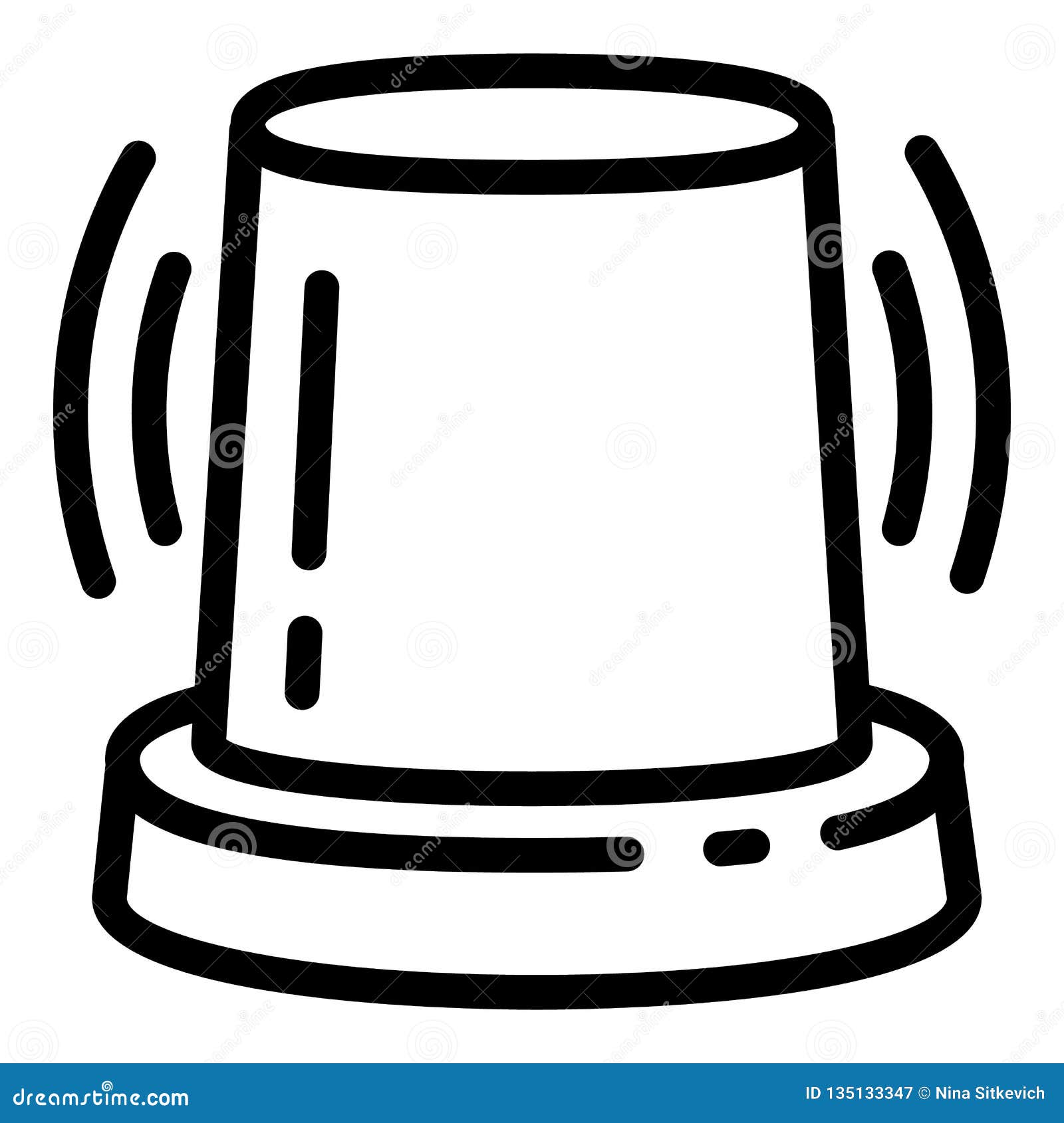 Alarm Flasher Icon, Outline Style Stock Vector - Illustration of arrest ... Alarm Flasher Icon, Outline Style Stock Vector - Illustration of arrest ...