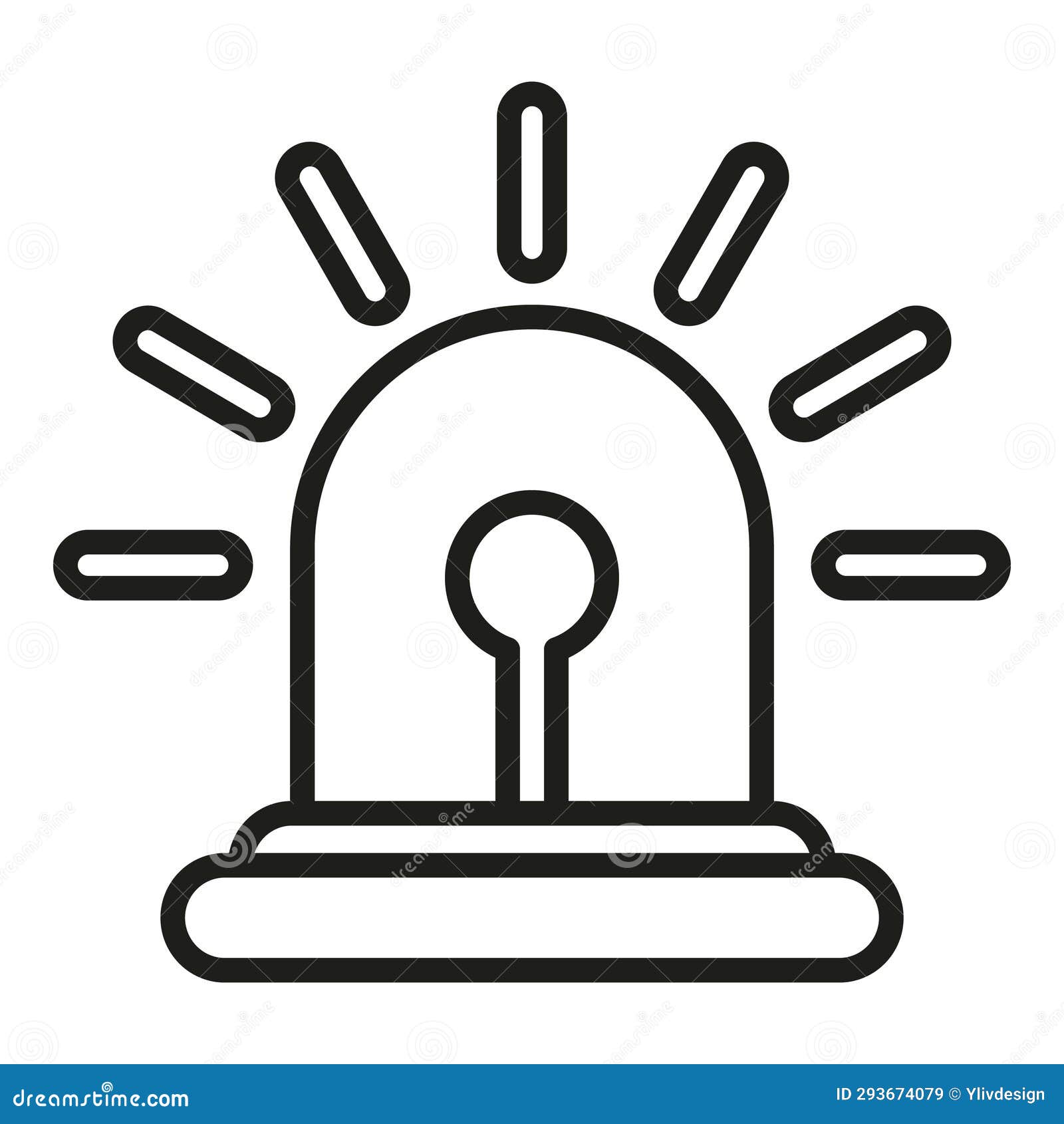 Alarm Flasher Siren Icon Isolated On White Background. Emergency Alert ...