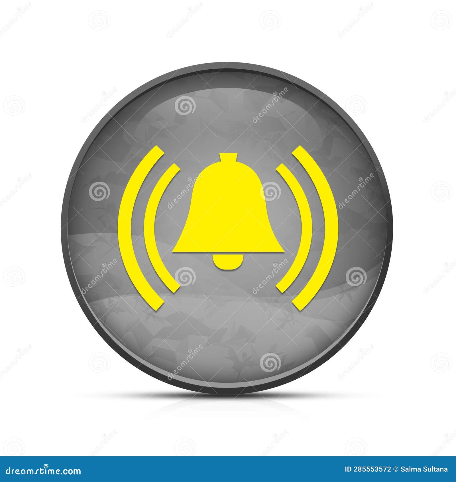Alarm Icon on Classy Splash Black Round Button Illustration Stock ...