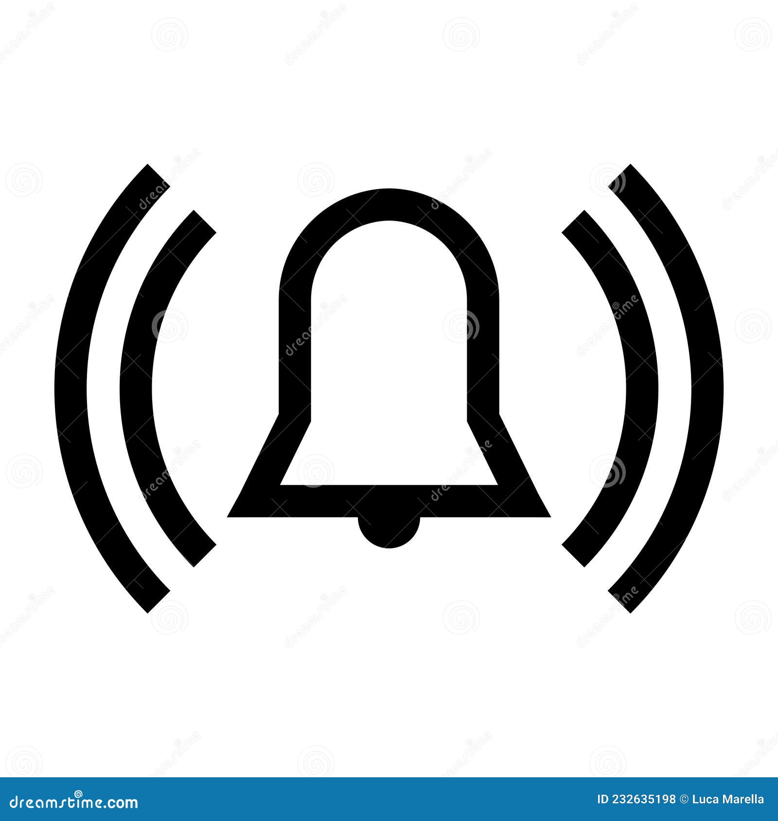 Alarm icon stock vector. Illustration of icon, classic - 232635198