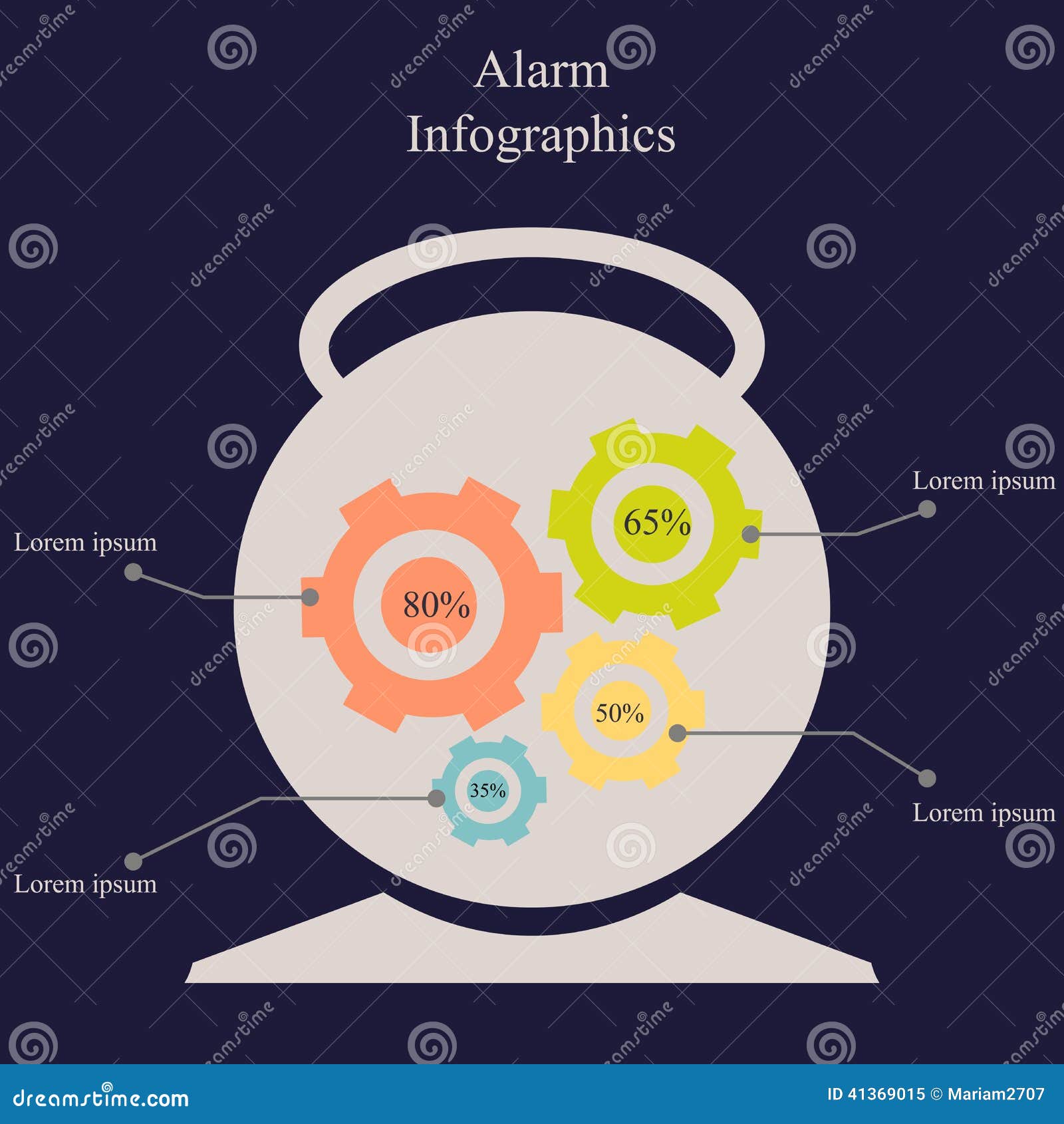 Alarm infographics stock vector. Illustration of geometric - 41369015
