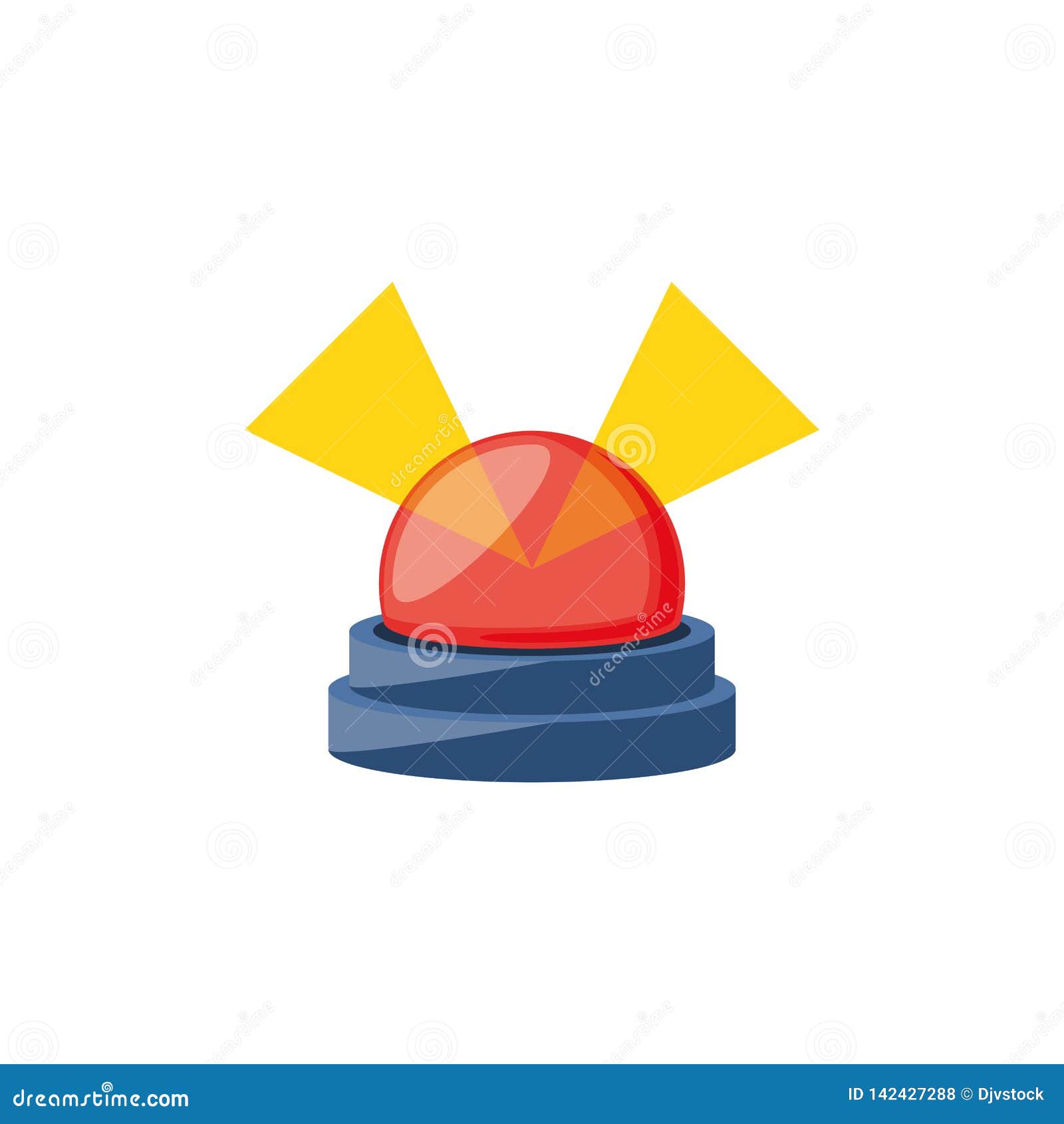 Alarm Light Emergency Isolated Icon Stock Vector - Illustration of ...