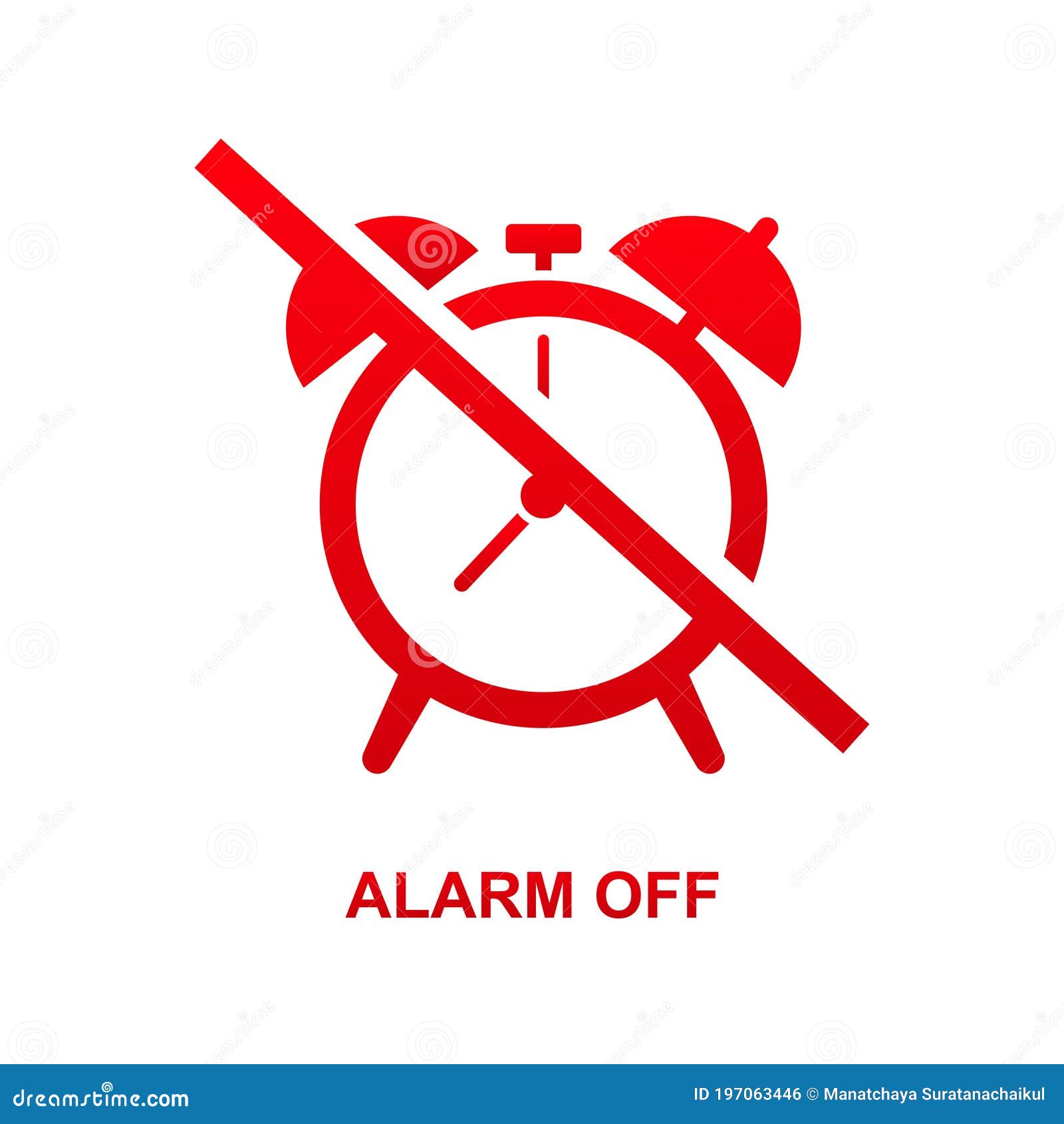 Alarm Off Icon Isolated on White Background Stock Vector - Illustration ...