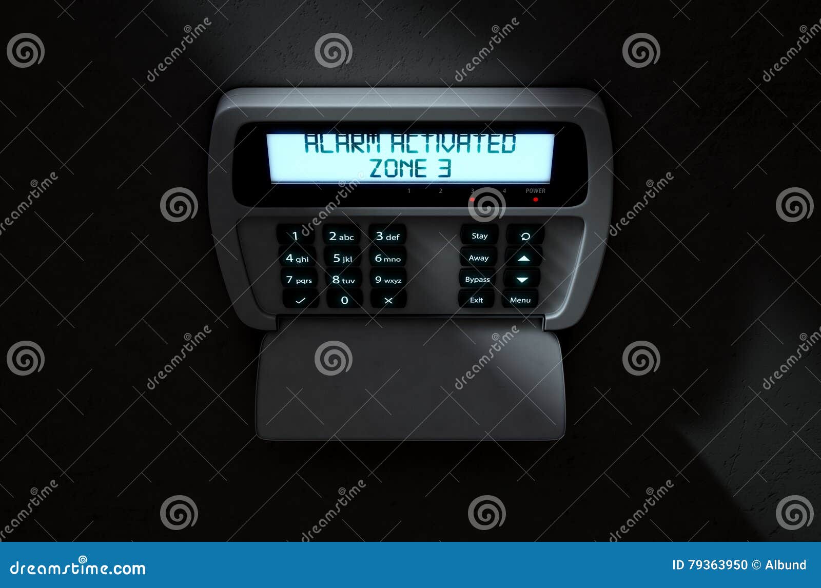 Alarm Panel Activated stock illustration. Illustration of button - 79363950