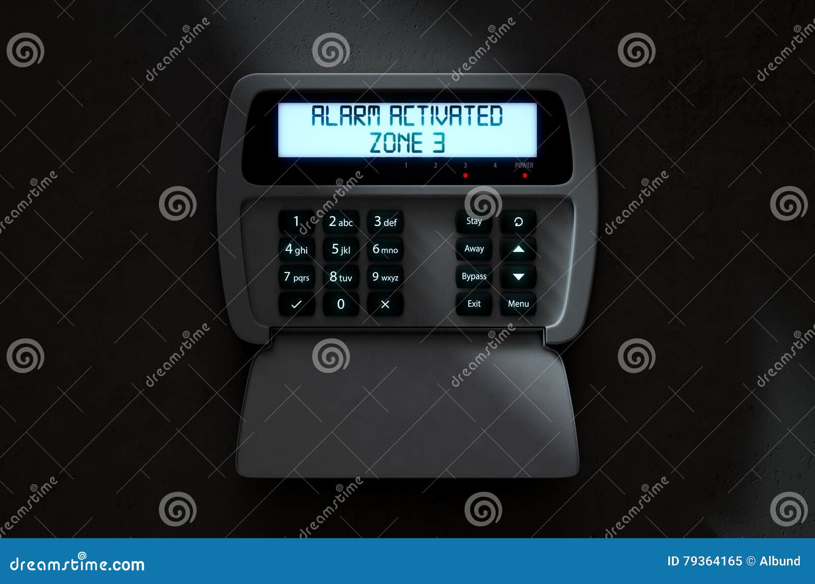 Alarm Panel Activated stock illustration. Illustration of pass - 79364165