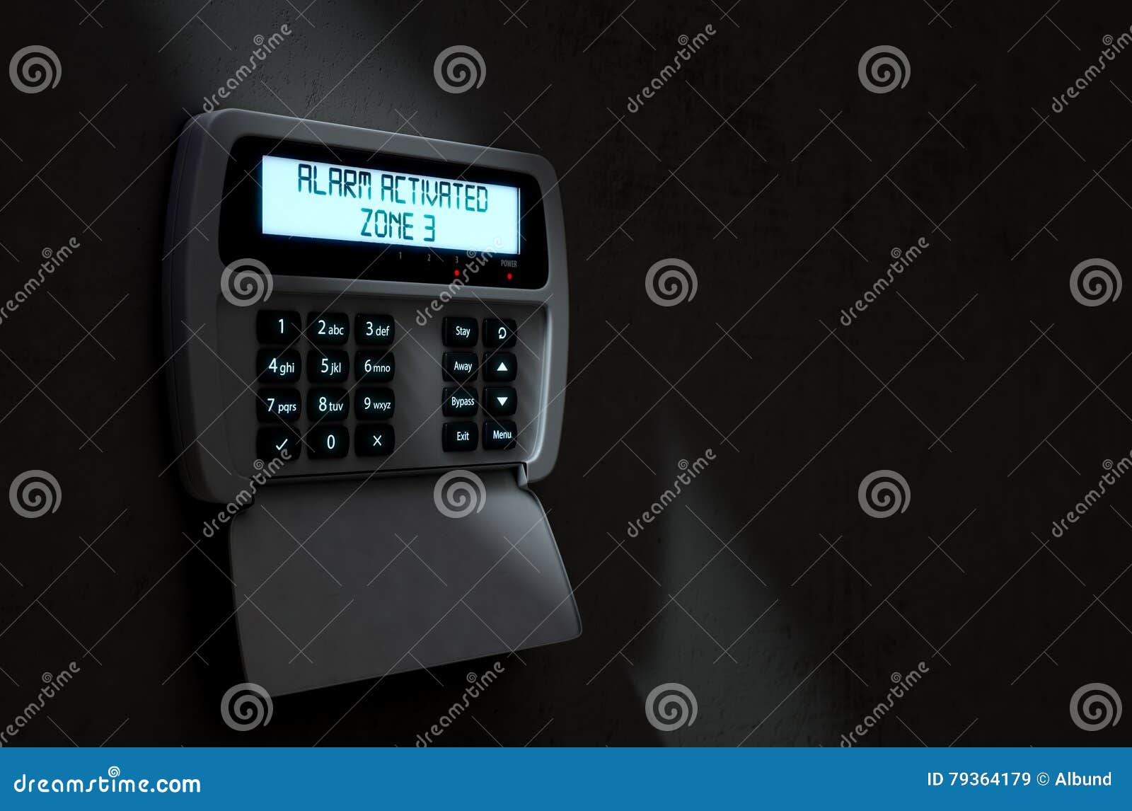 Alarm Panel Activated stock illustration. Illustration of burglar ...