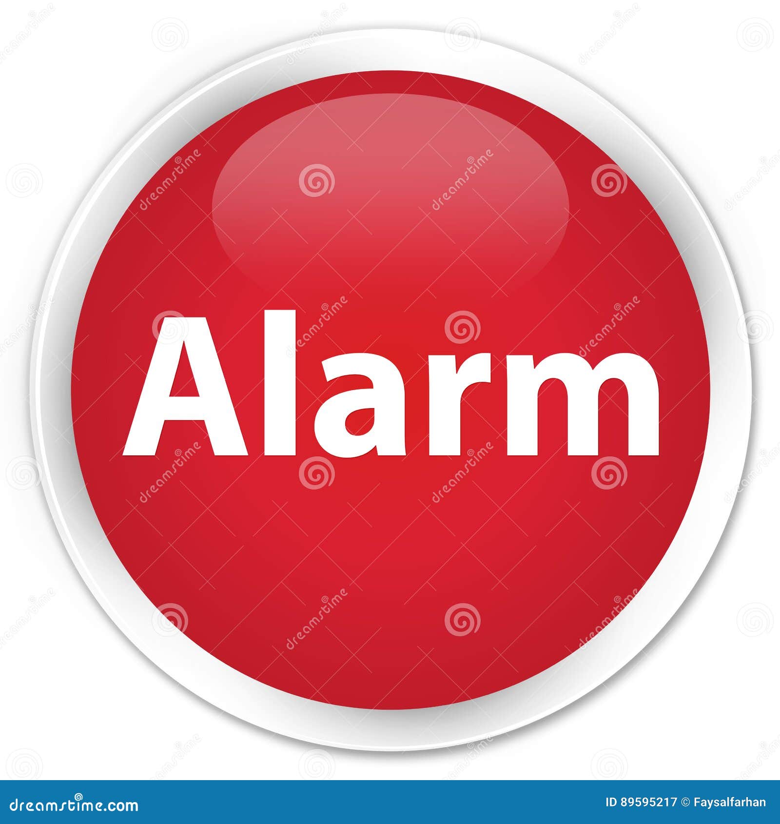 Alarm Premium Red Round Button Stock Illustration - Illustration of ...