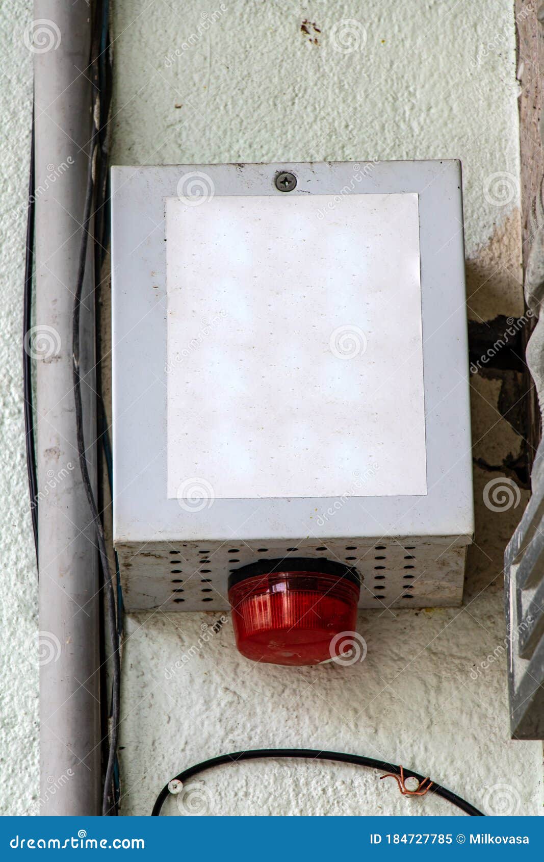 The Alarm Security Box on a Wall of Building Stock Image - Image of ...