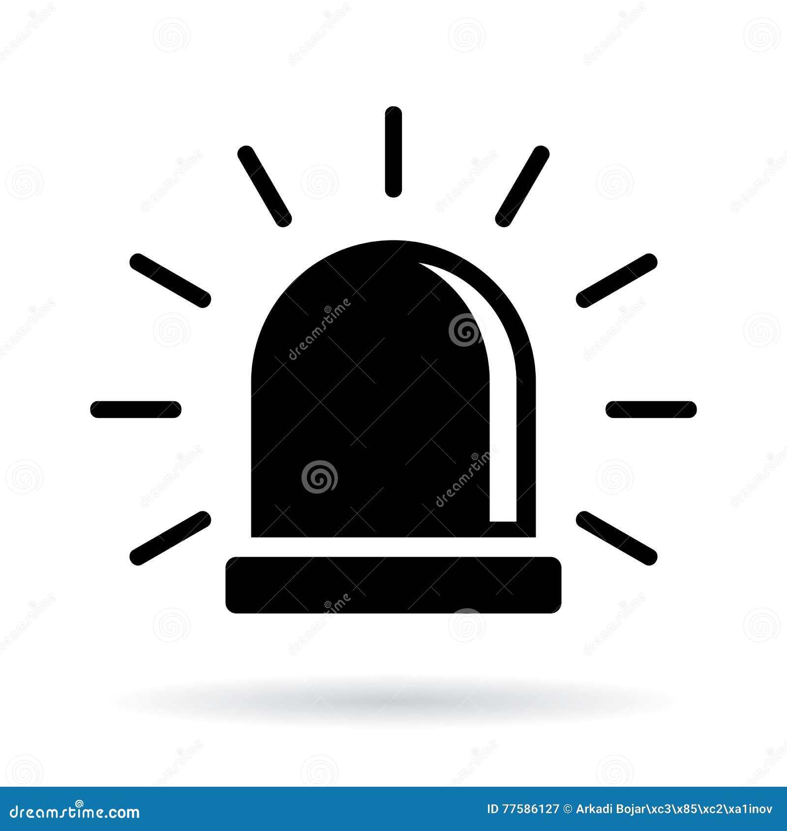 Alarm Siren Warning Sign Cartoon Vector | CartoonDealer.com #79911161