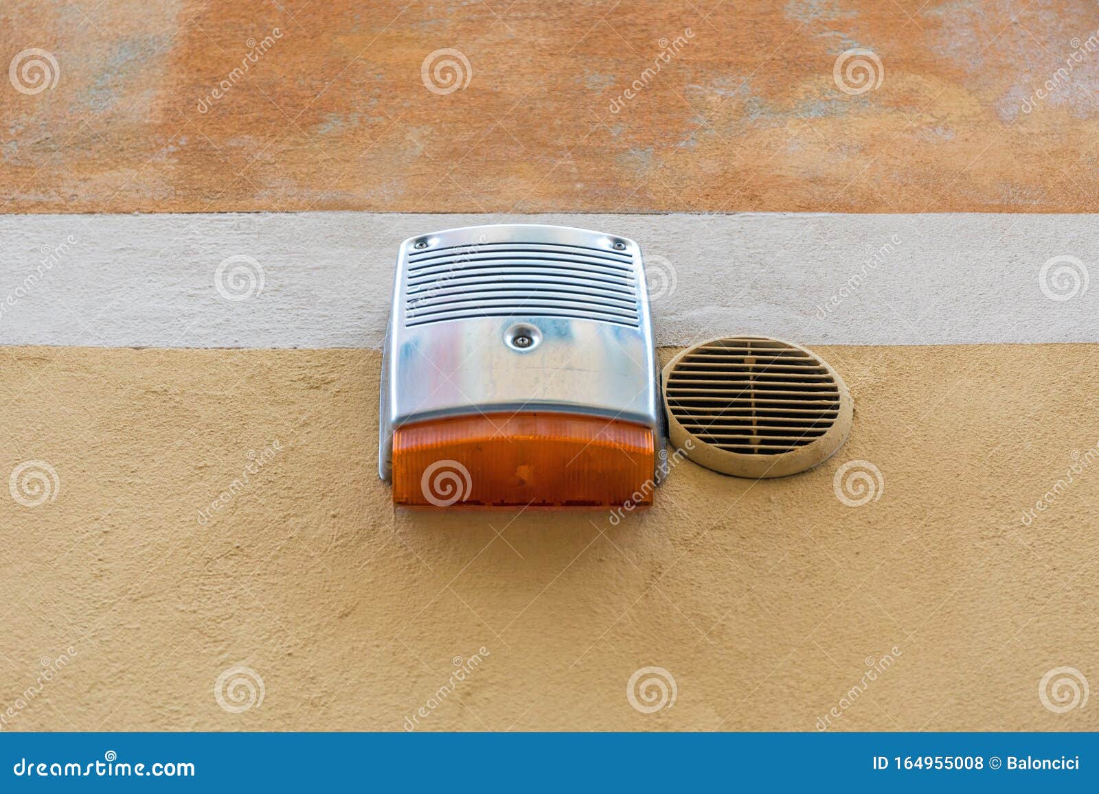 Alarm Siren Wall stock photo. Image of portofino, vent - 164955008