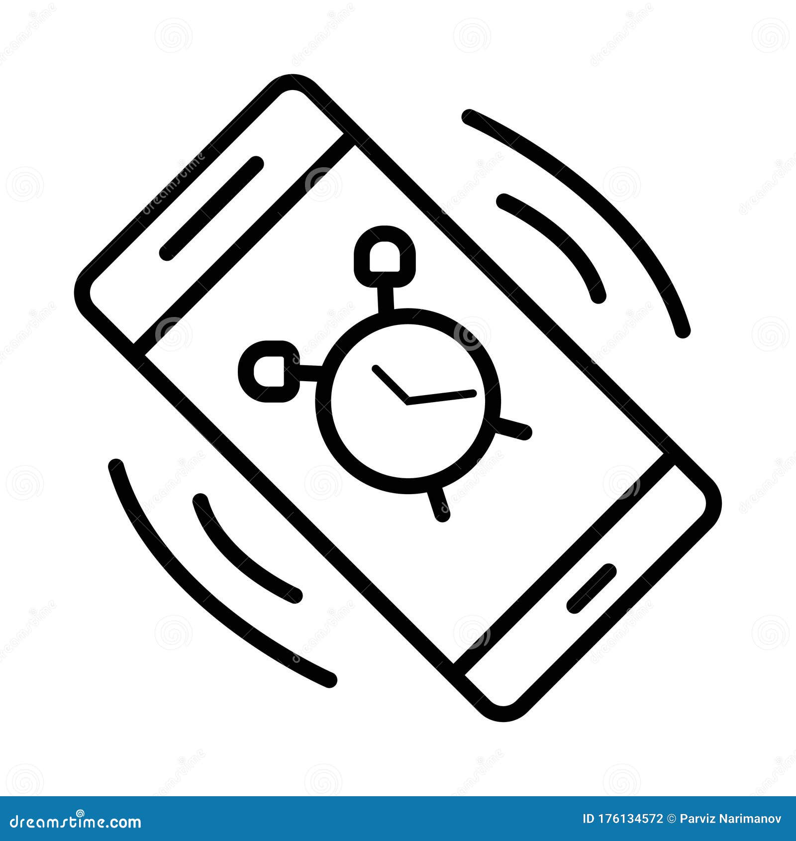 Alarm Smart Phone Icon Vector Stock Illustration - Illustration of ...
