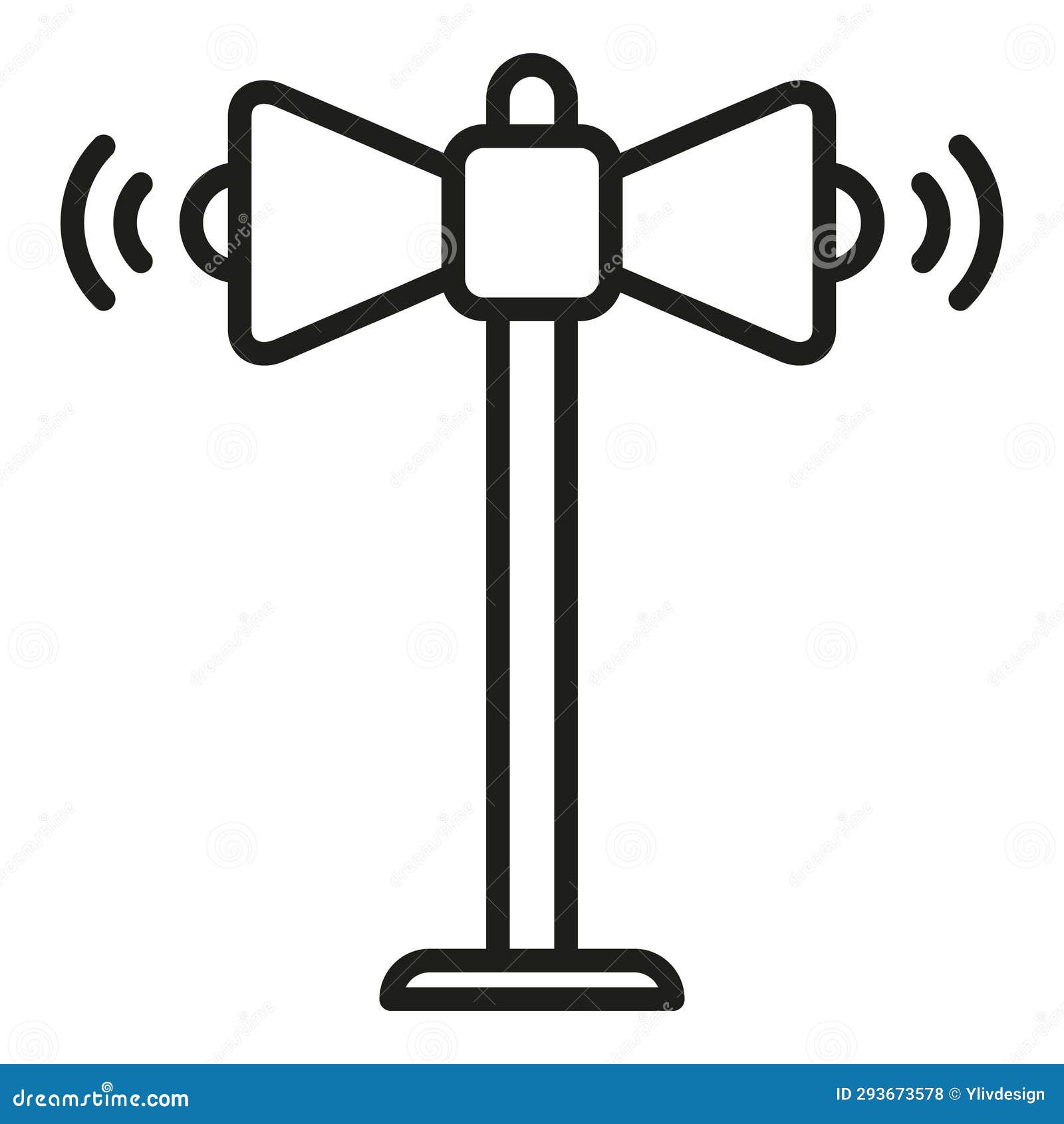 Alarm Street Speaker Icon Outline Vector. Fire Danger Stock Vector ...