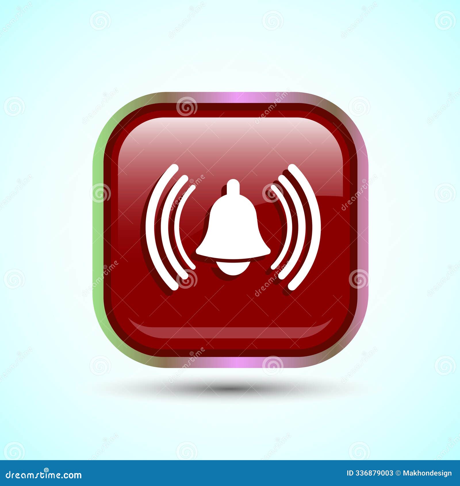 Alarm Symbol Notification Bell Icon Button Design Illustration Stock ...