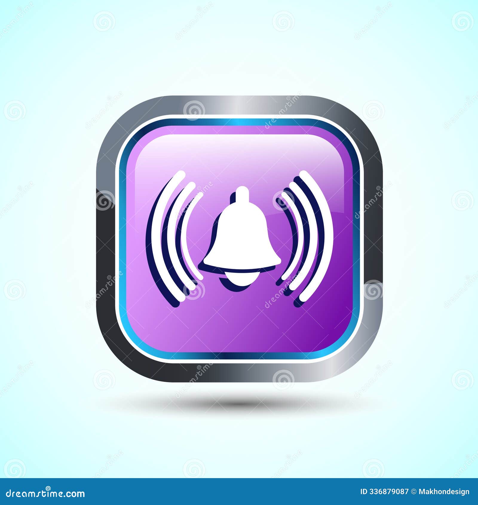 Alarm Symbol Notification Bell Icon Button Design Illustration Stock ...