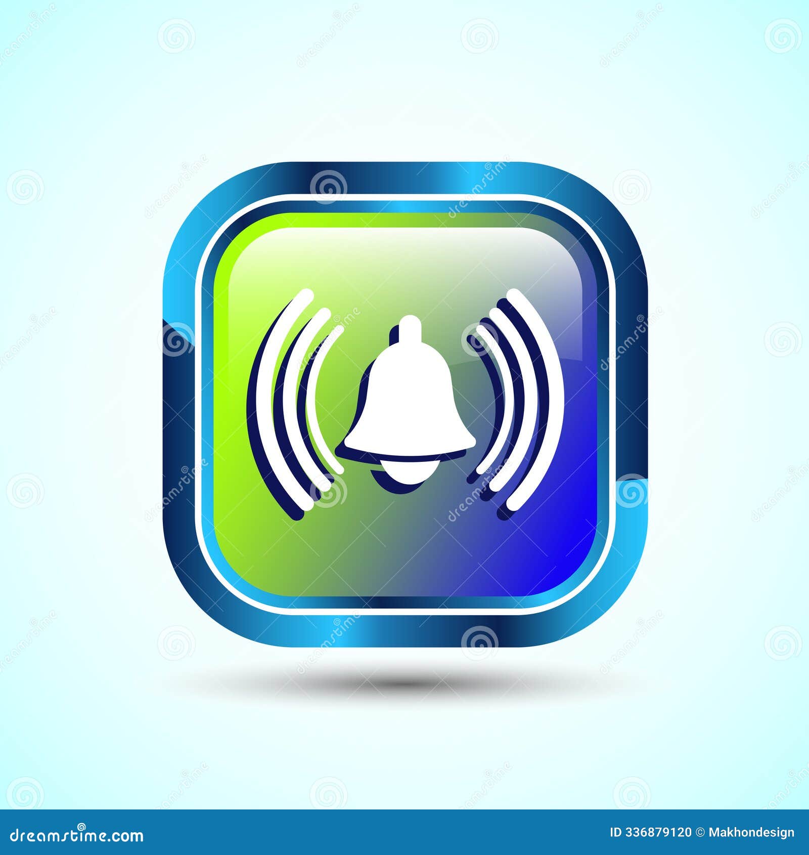 Alarm Symbol Notification Bell Icon Button Design Illustration Stock ...
