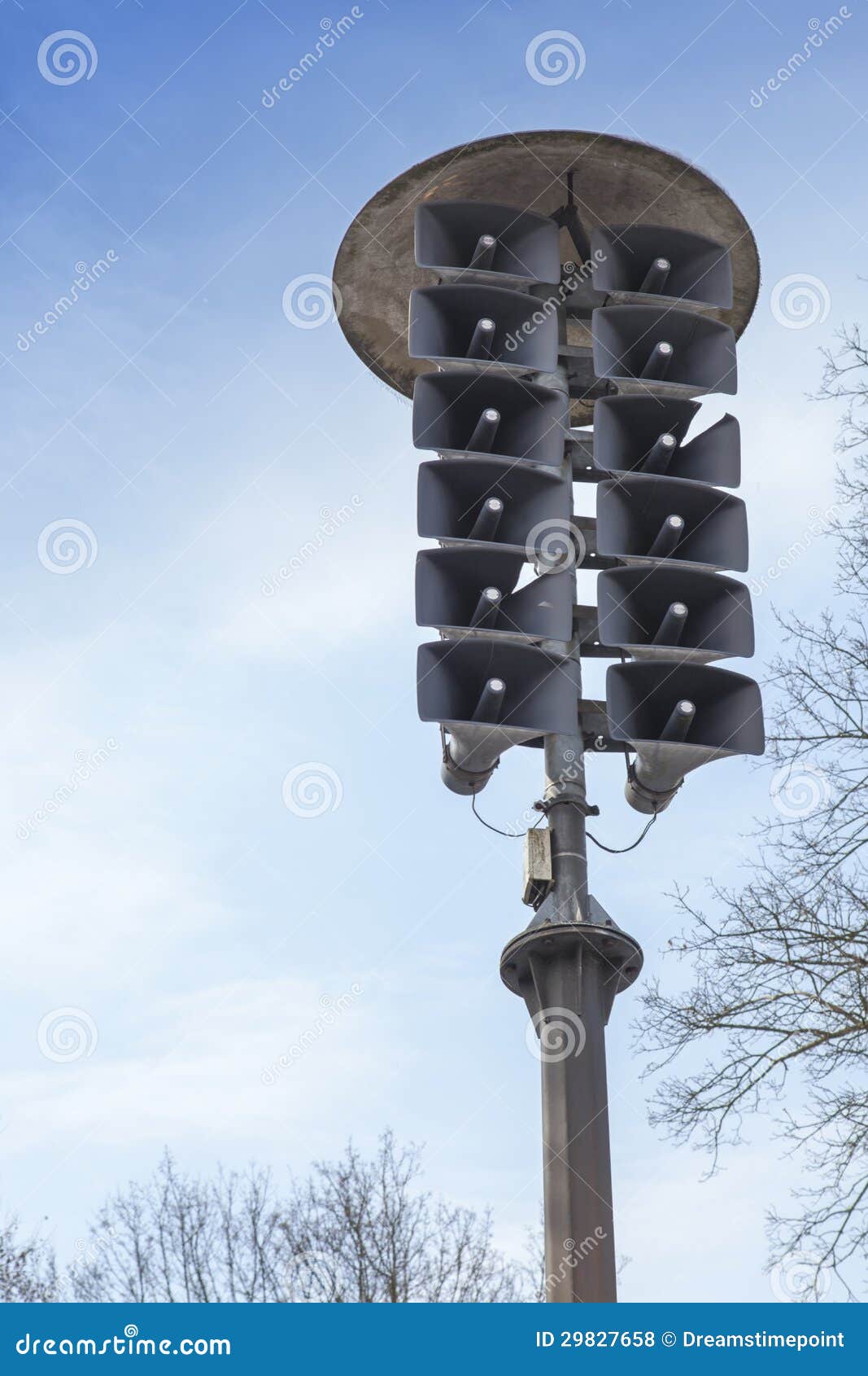 Alarm tower with horns stock photo. Image of alarm, airplane - 29827658