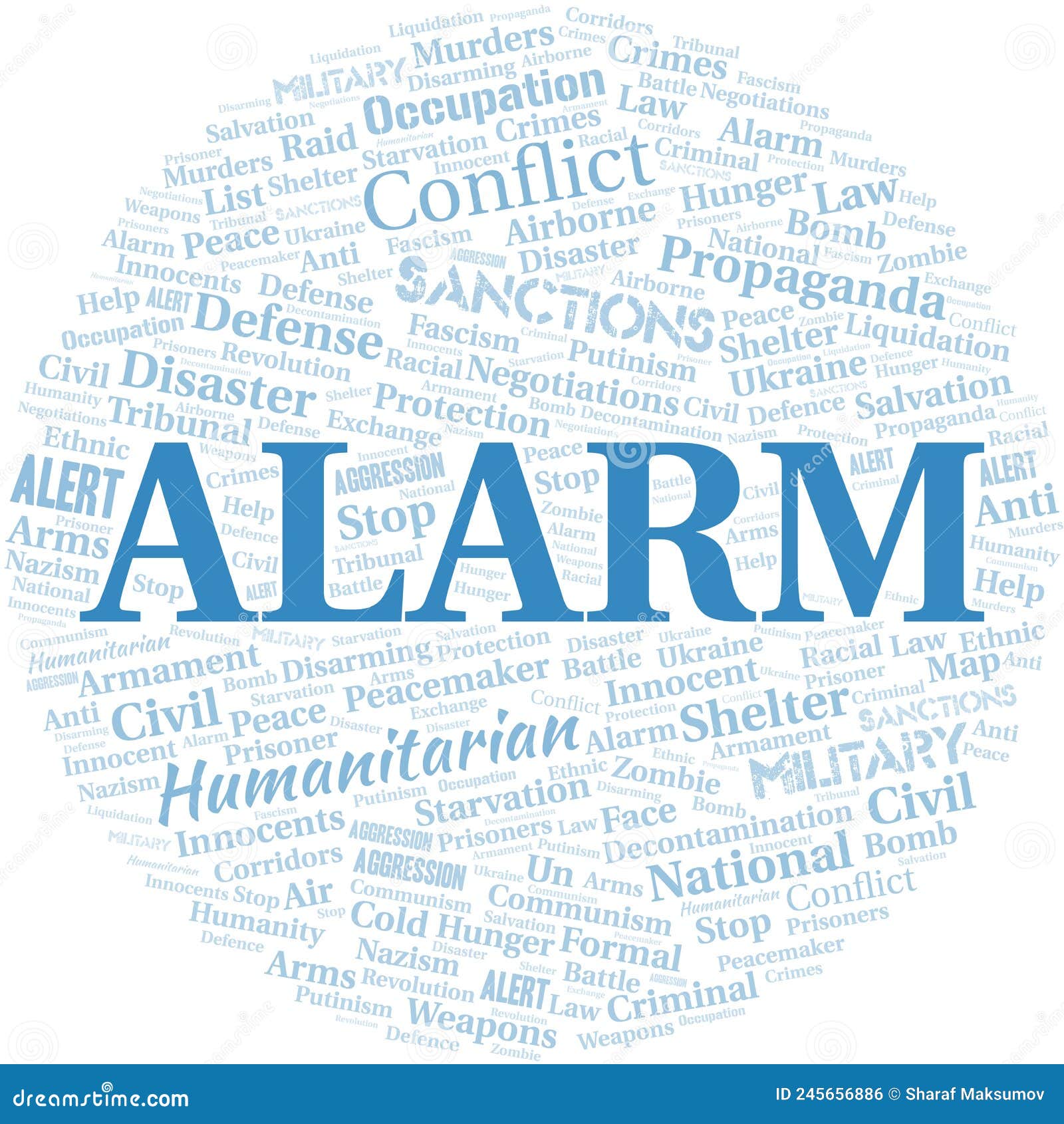 Alarm Word Cloud. Vector Made with the Text only. Stock Vector ...