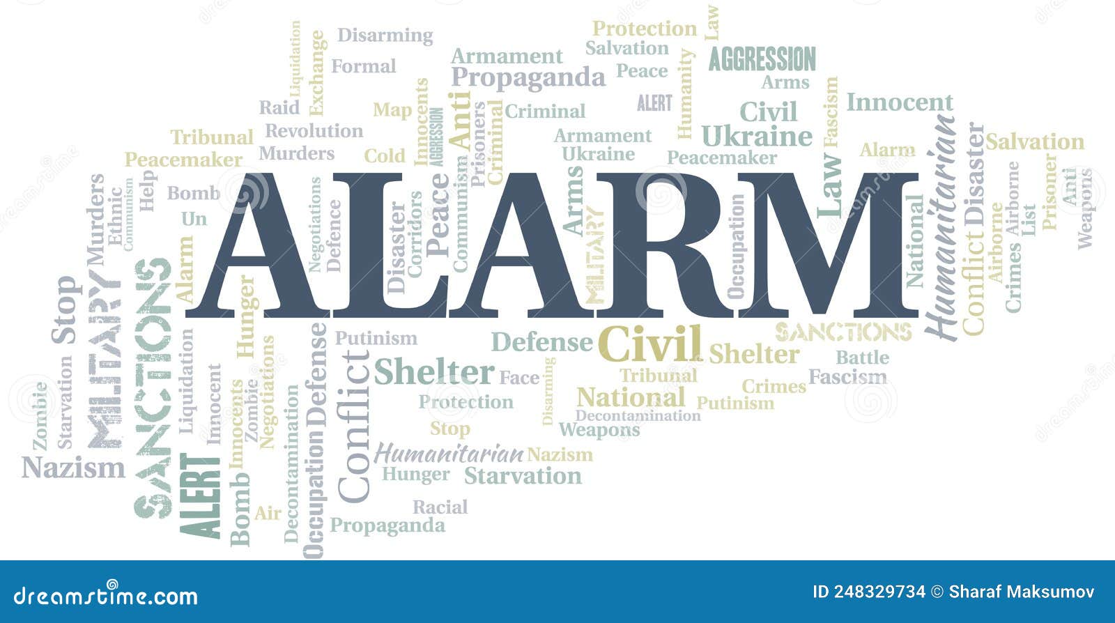 Alarm Word Cloud. Vector Made with the Text only. Stock Vector ...