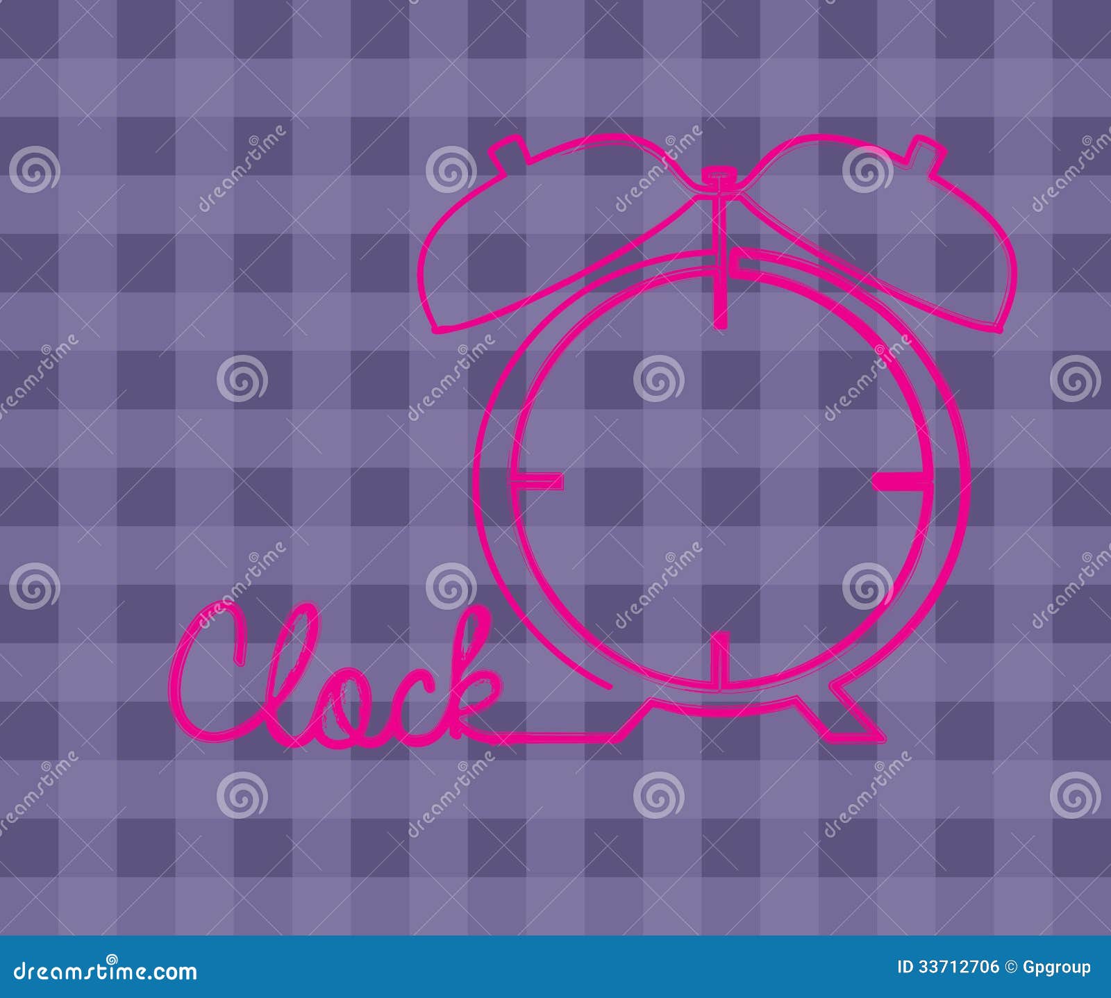 Alarma del reloj ilustración del vector. Ilustración de fondo - 33712706