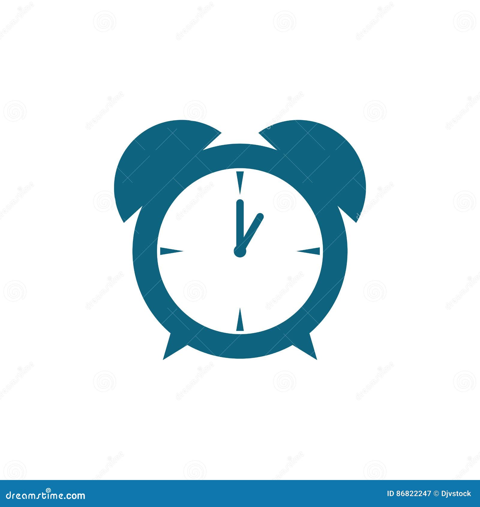 Alarma del reloj aislada stock de ilustración. Ilustración de progreso ...