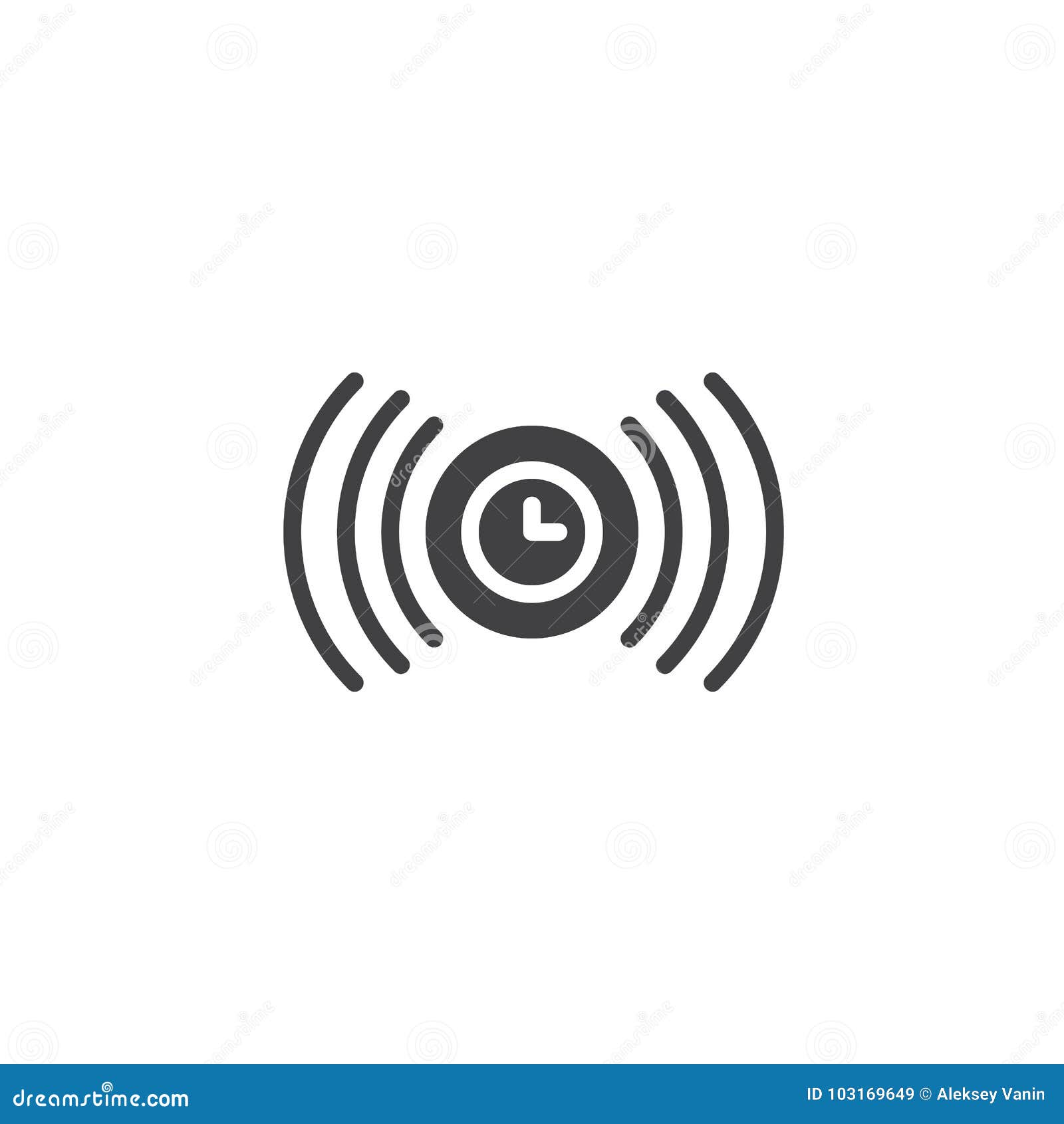 Alarming clock icon vector stock vector. Illustration of morning ...