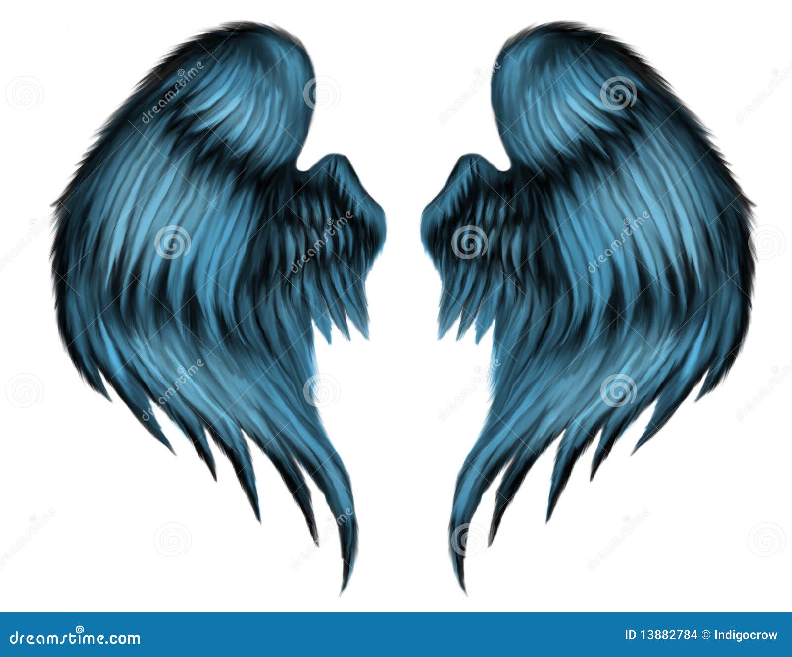 Alas azules de la pluma foto de archivo. Ilustración de divinamente ...