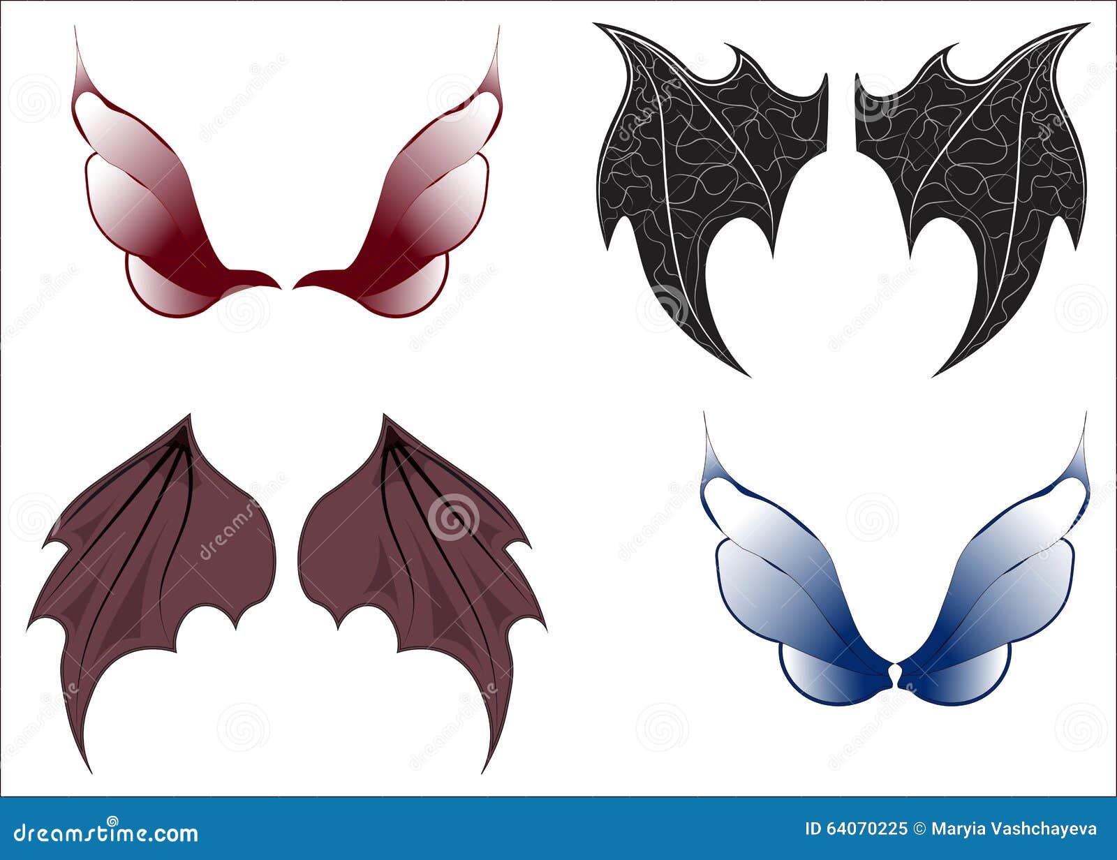 Alas de hadas ilustración del vector. Ilustración de cuadro - 64070225