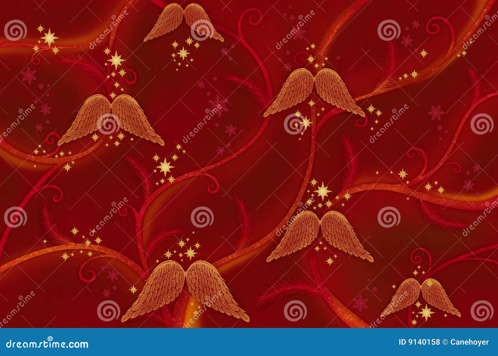 Alas de Navidad stock de ilustración. Ilustración de textil - 9140158