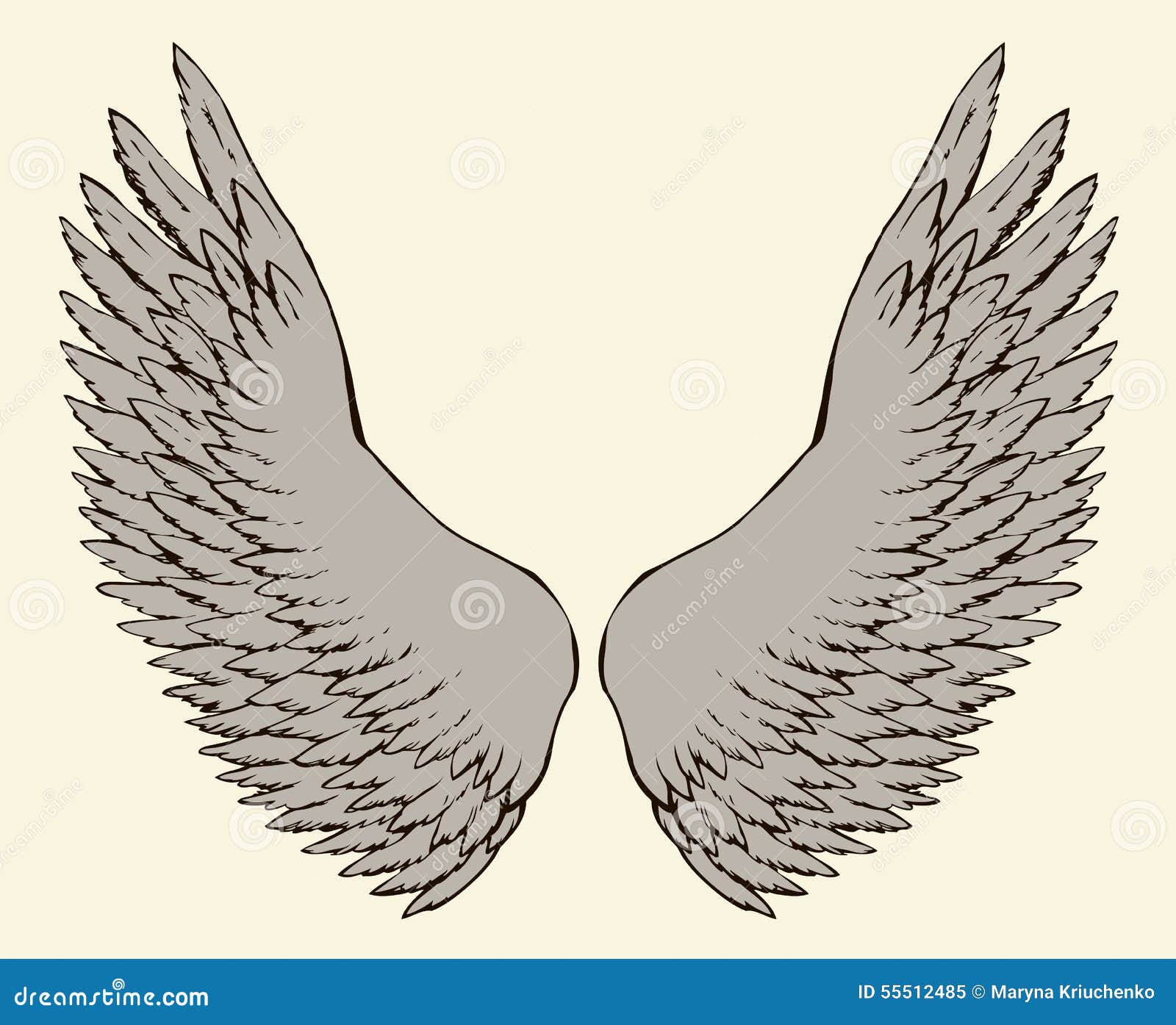 Alas Extendidas Gráfico Del Vector Ilustración del Vector - Ilustración ...