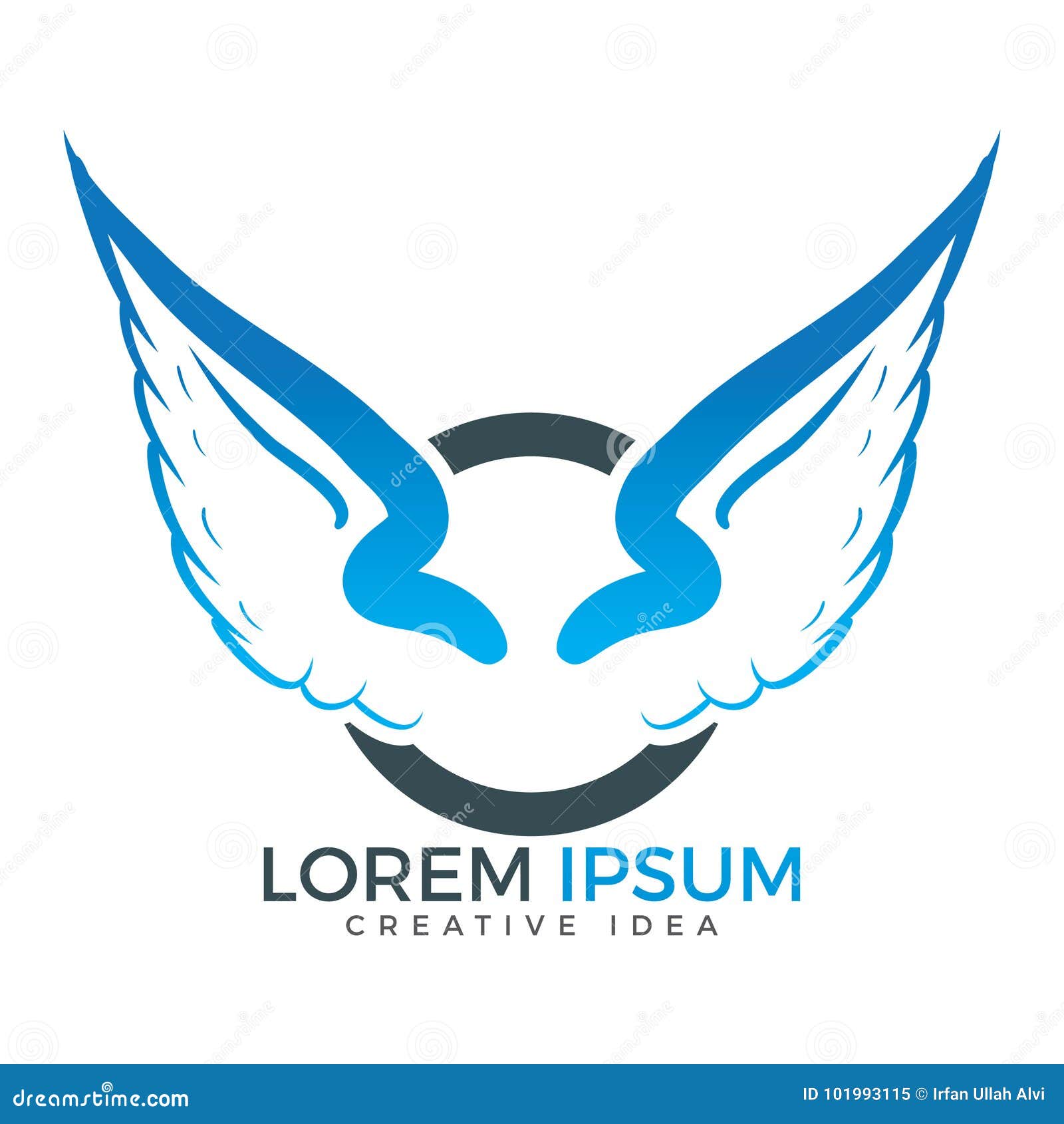 Alas Logo Design ilustración del vector. Ilustración de emblema - 101993115