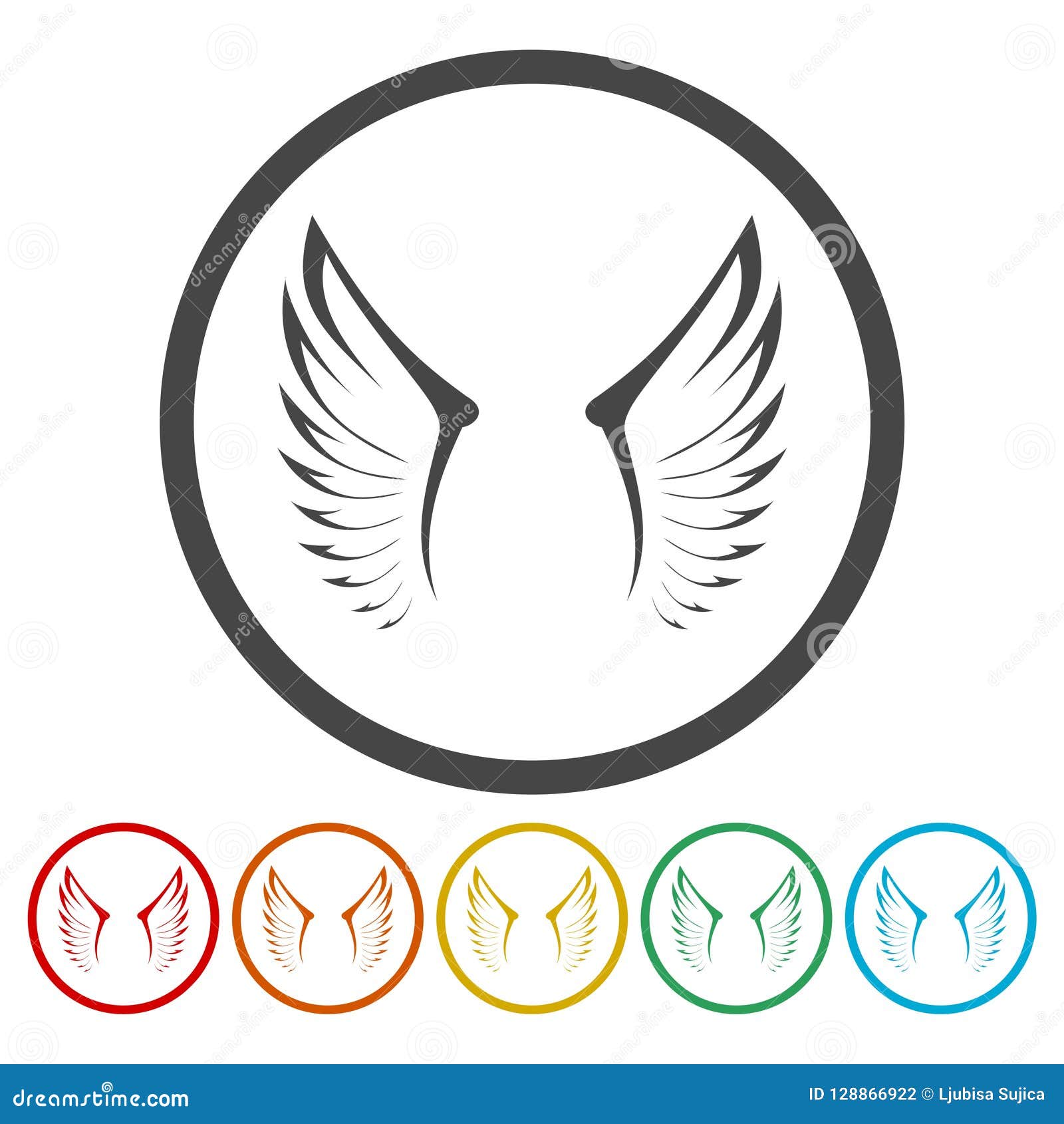 Alas Logo Template Icono Del Negocio Del Vector Eagle Icon Ilustración ...