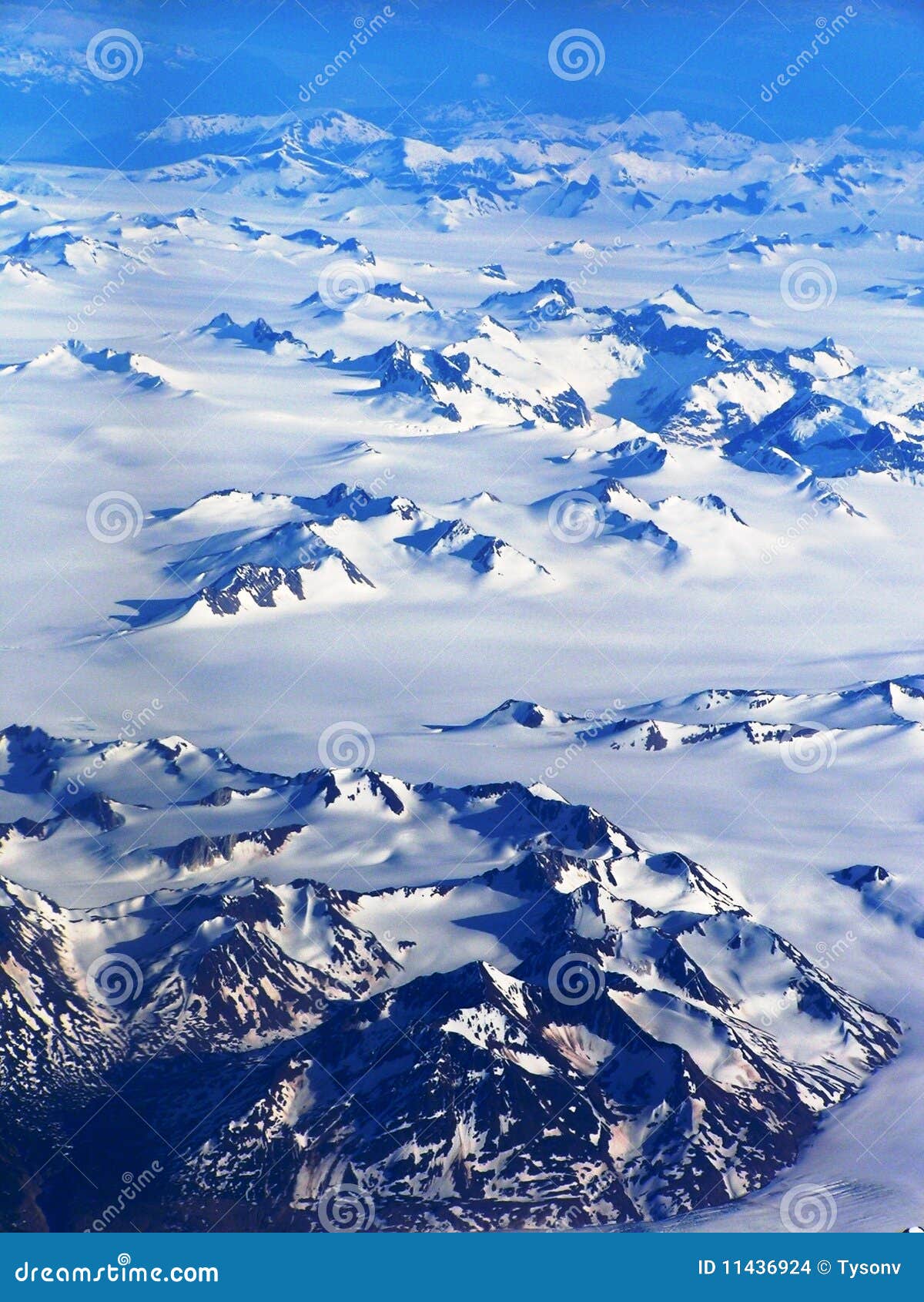 Alaska aerial view stock photo. Image of wild, icepack - 11436924