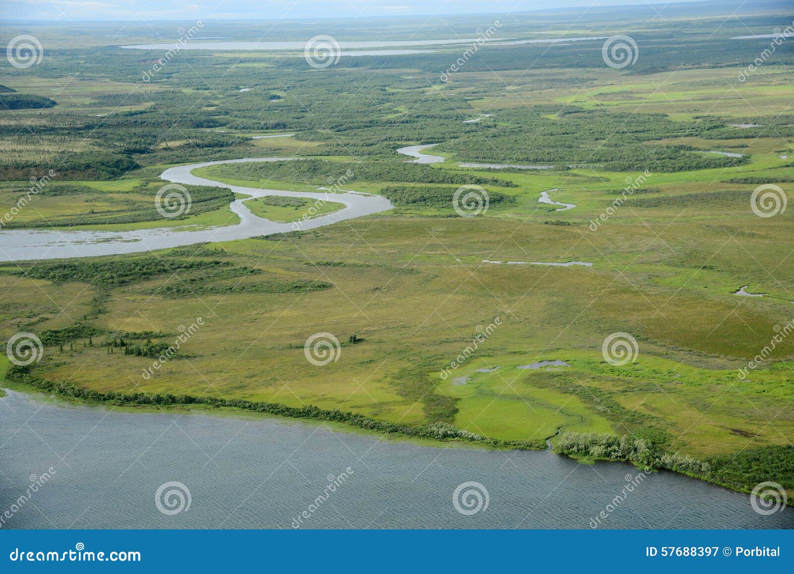 Alaska aerial view stock image. Image of forest, green - 57688397