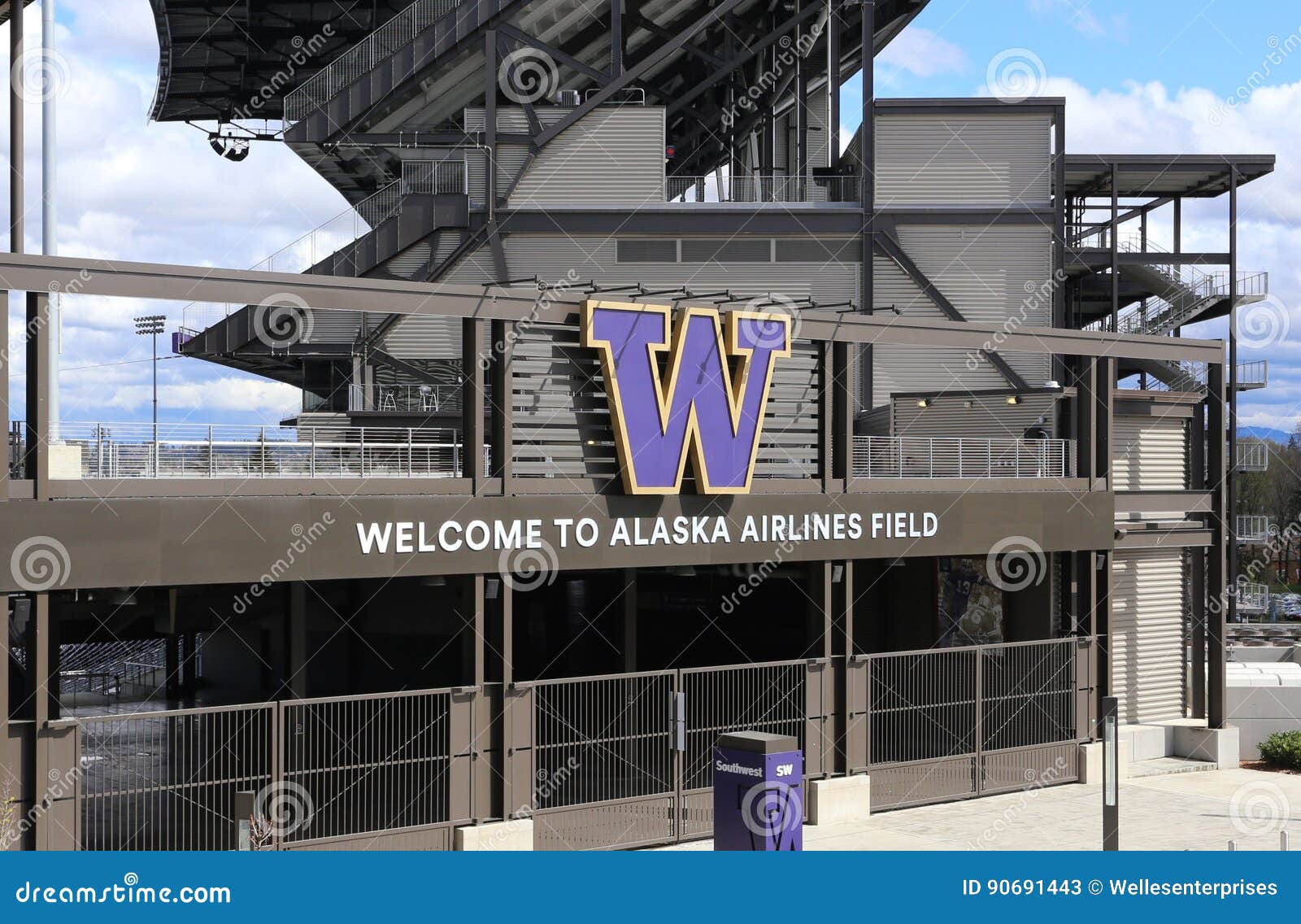 Alaska Airlines Sistema a Husky Stadium Fotografia Stock Editoriale ...