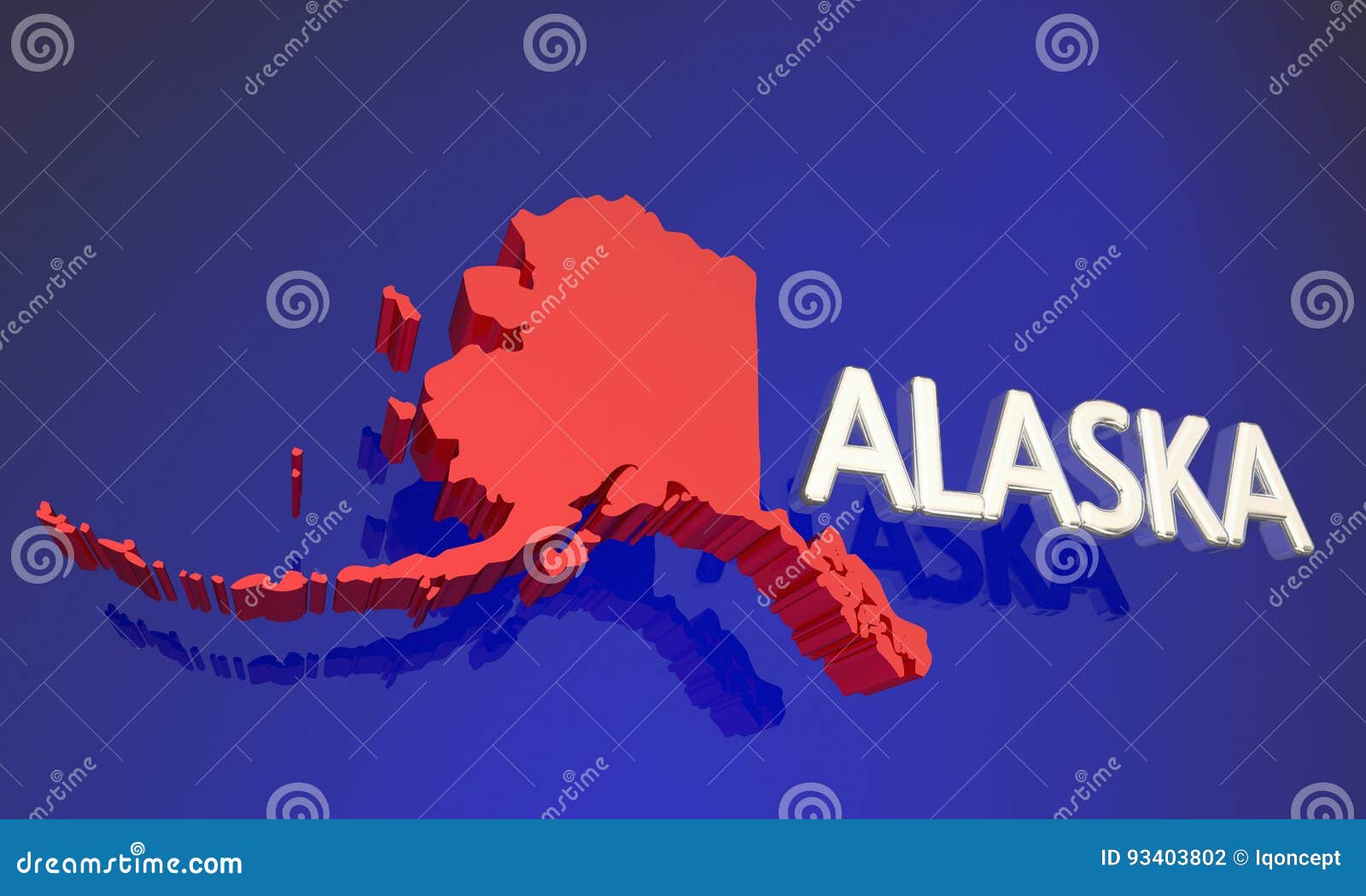 Alaska AK Red State Map Name Stock Illustration - Illustration of ...