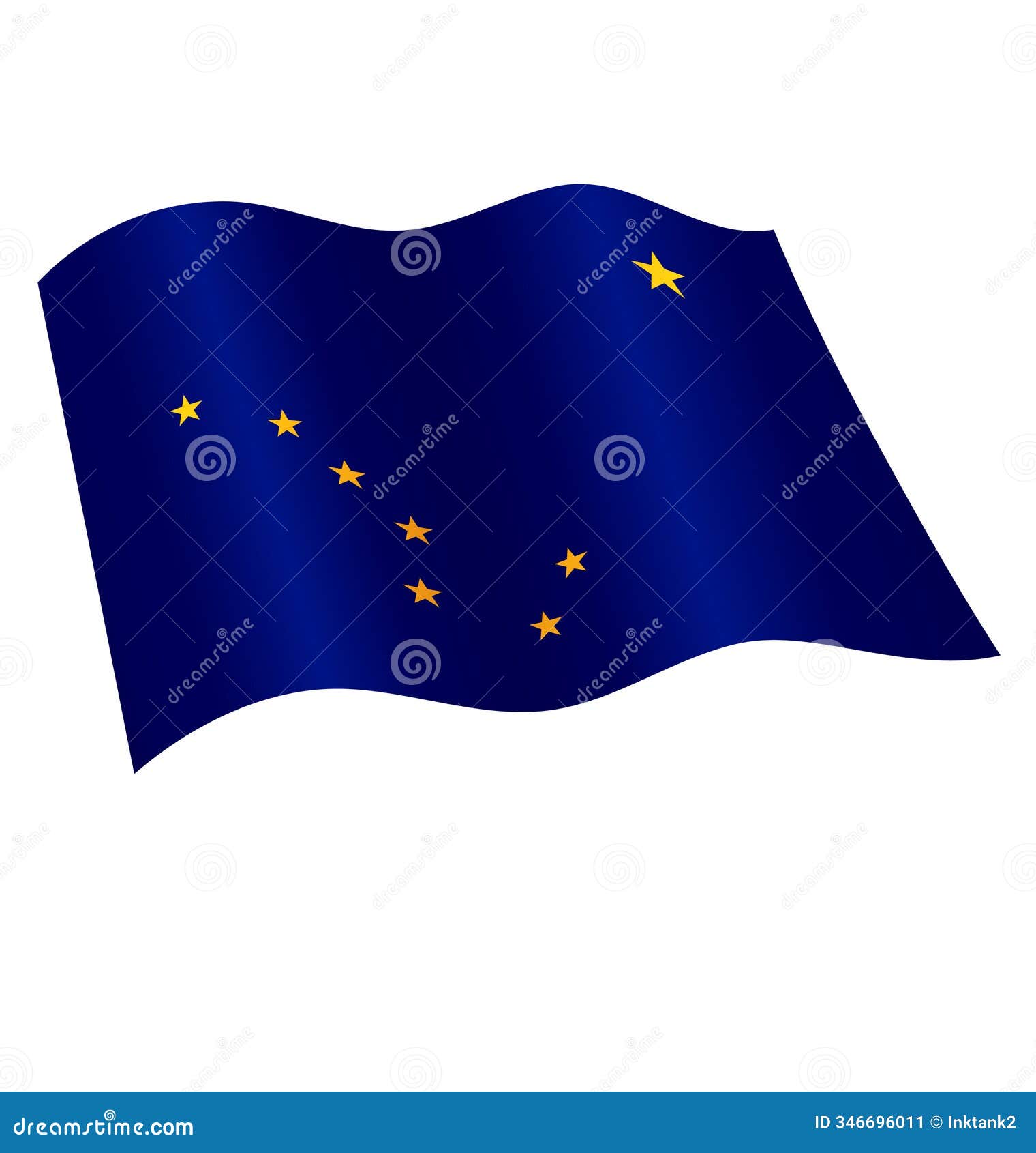 Alaska Ak State Flag Flying Stock Vector - Illustration of stars ...