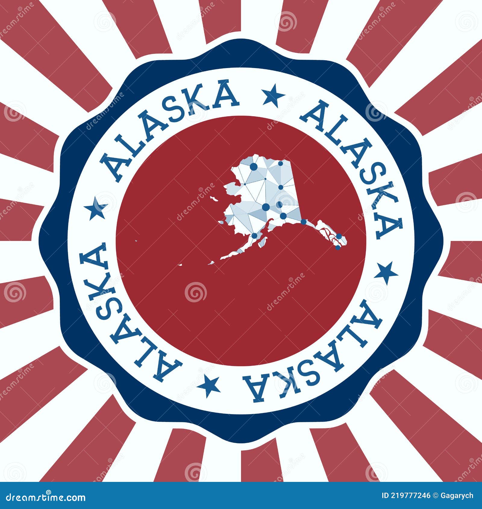 Alaska Badge. stock vector. Illustration of american - 219777246
